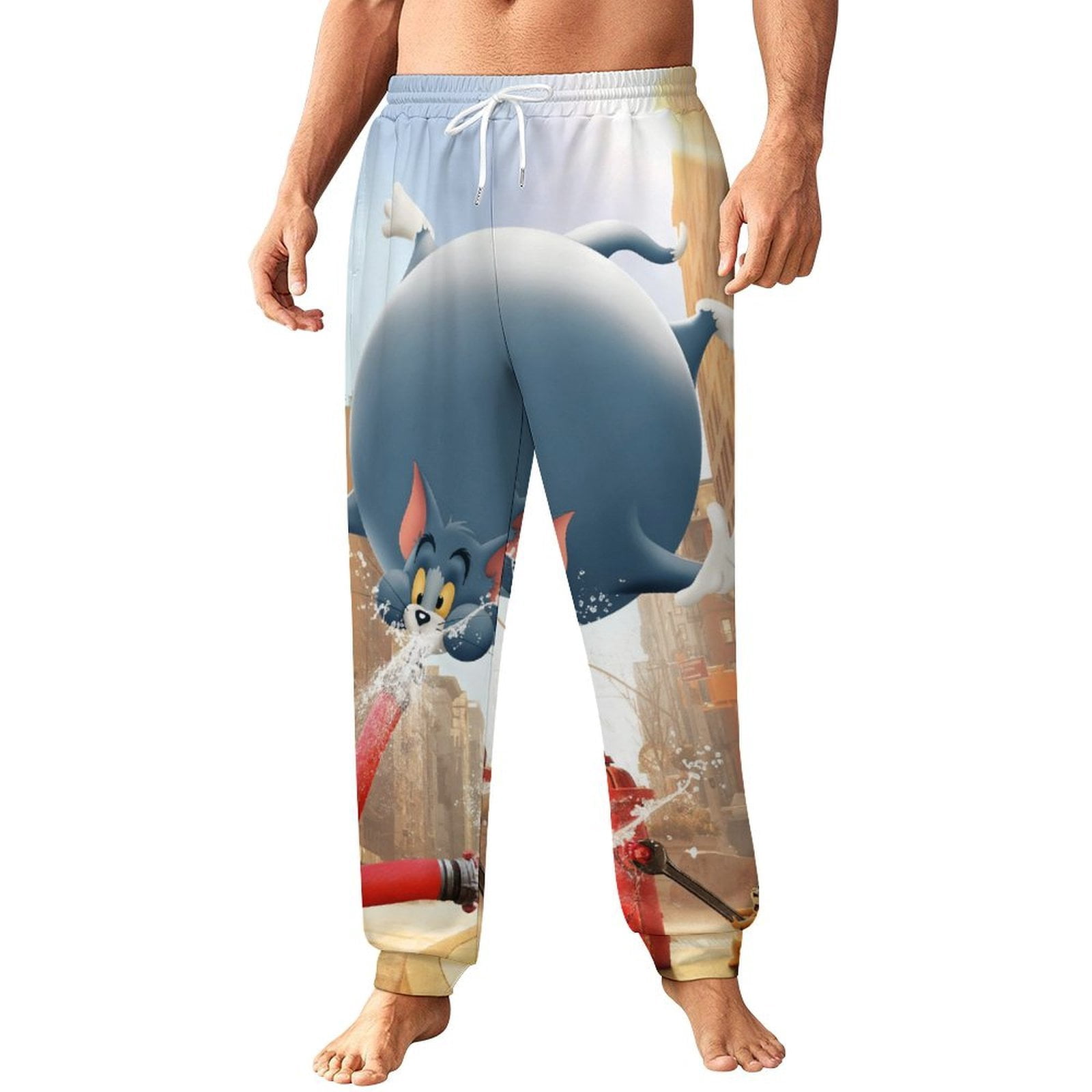 Men's Tom Cat Jerly Jogger Sweatpants Stylish Loose Drawstring Front ...