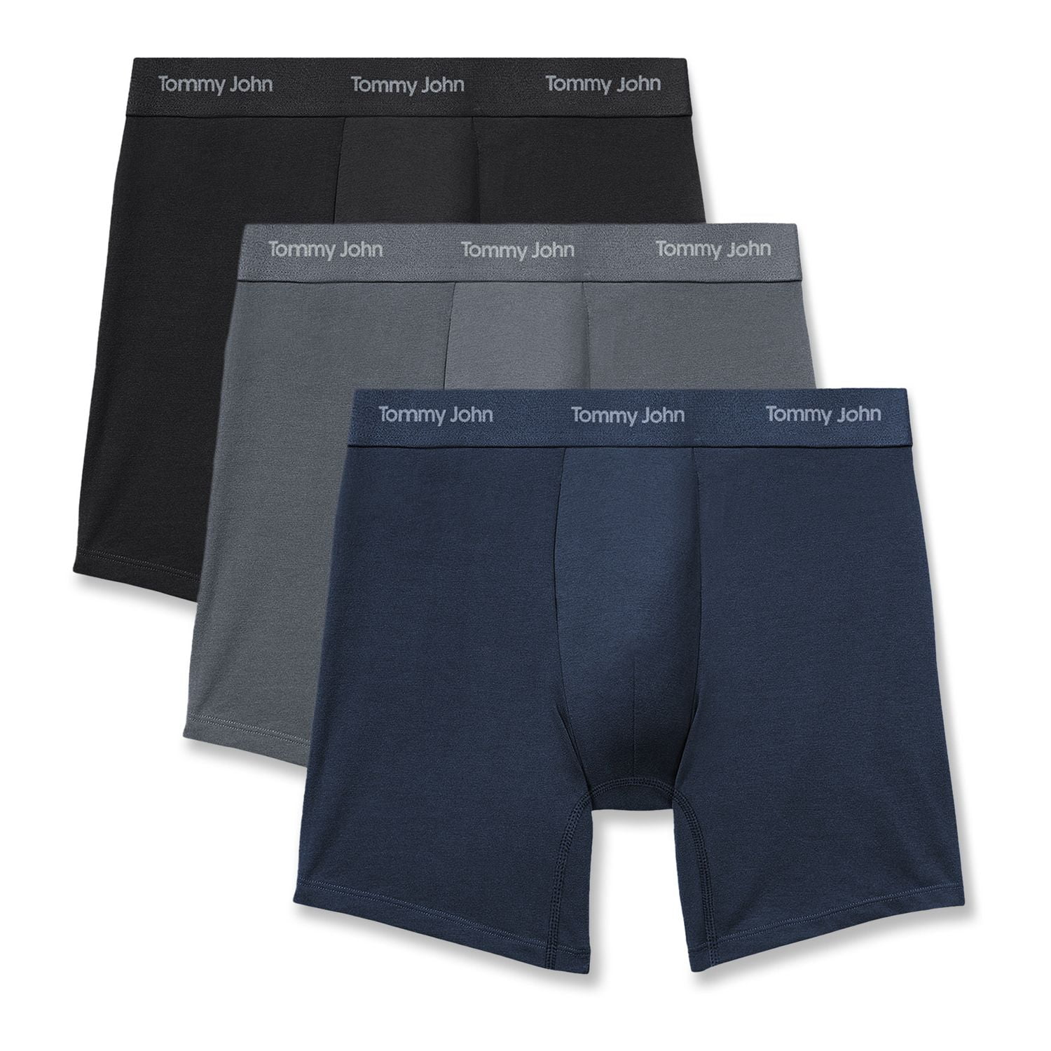 Men's Tommy John 3-Pack Luxe Modal Boxer Briefs Color: Black Turb Dress ...