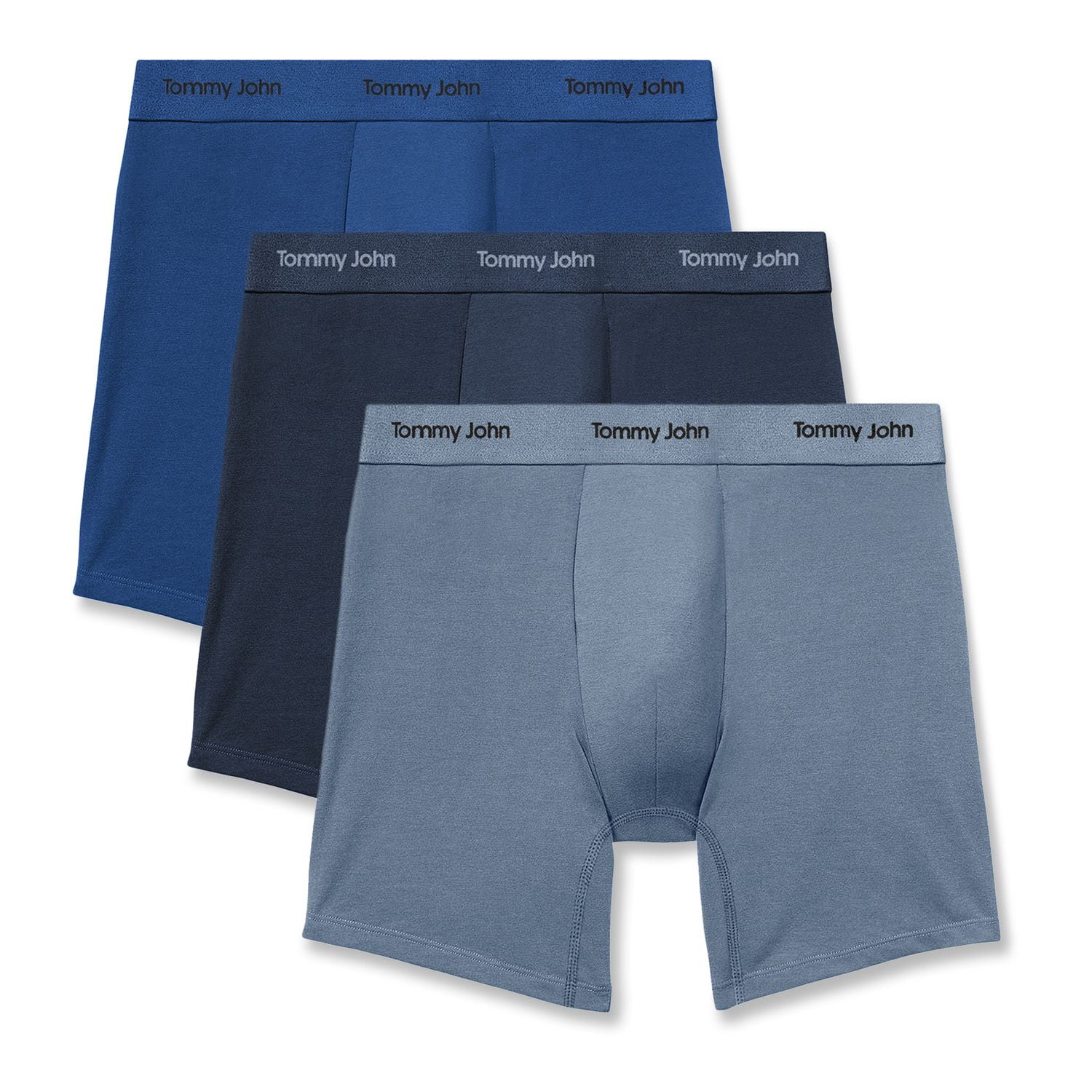 Men's Tommy John 3-Pack Luxe Modal Boxer Briefs Color: Blue Quartz ...