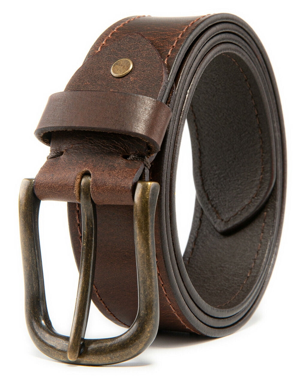 Fabio Valenti Men's Handmade Leather Belts, Durable Alloy Buckle, 1.5 ...