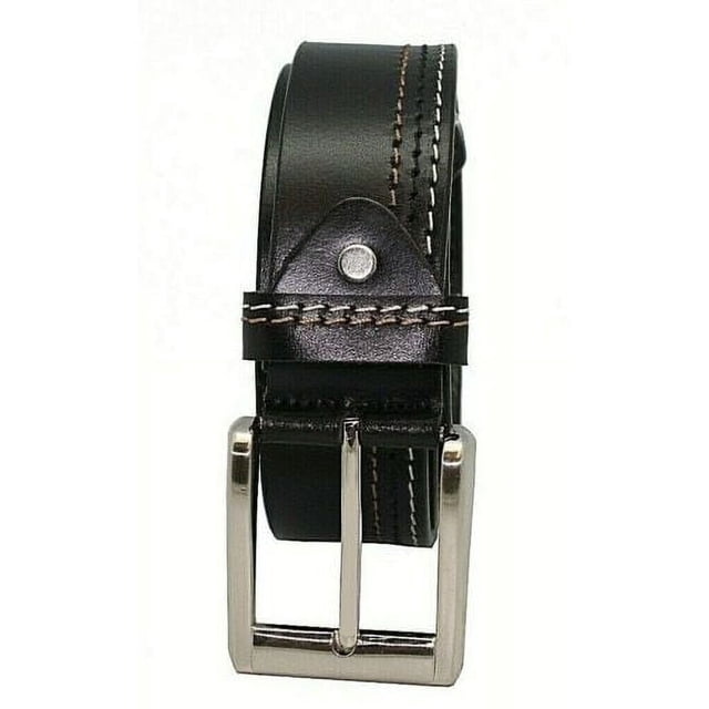 Men’s Top Grain Leather Belts for Men Black Solid Belt 1'.5 wide ...