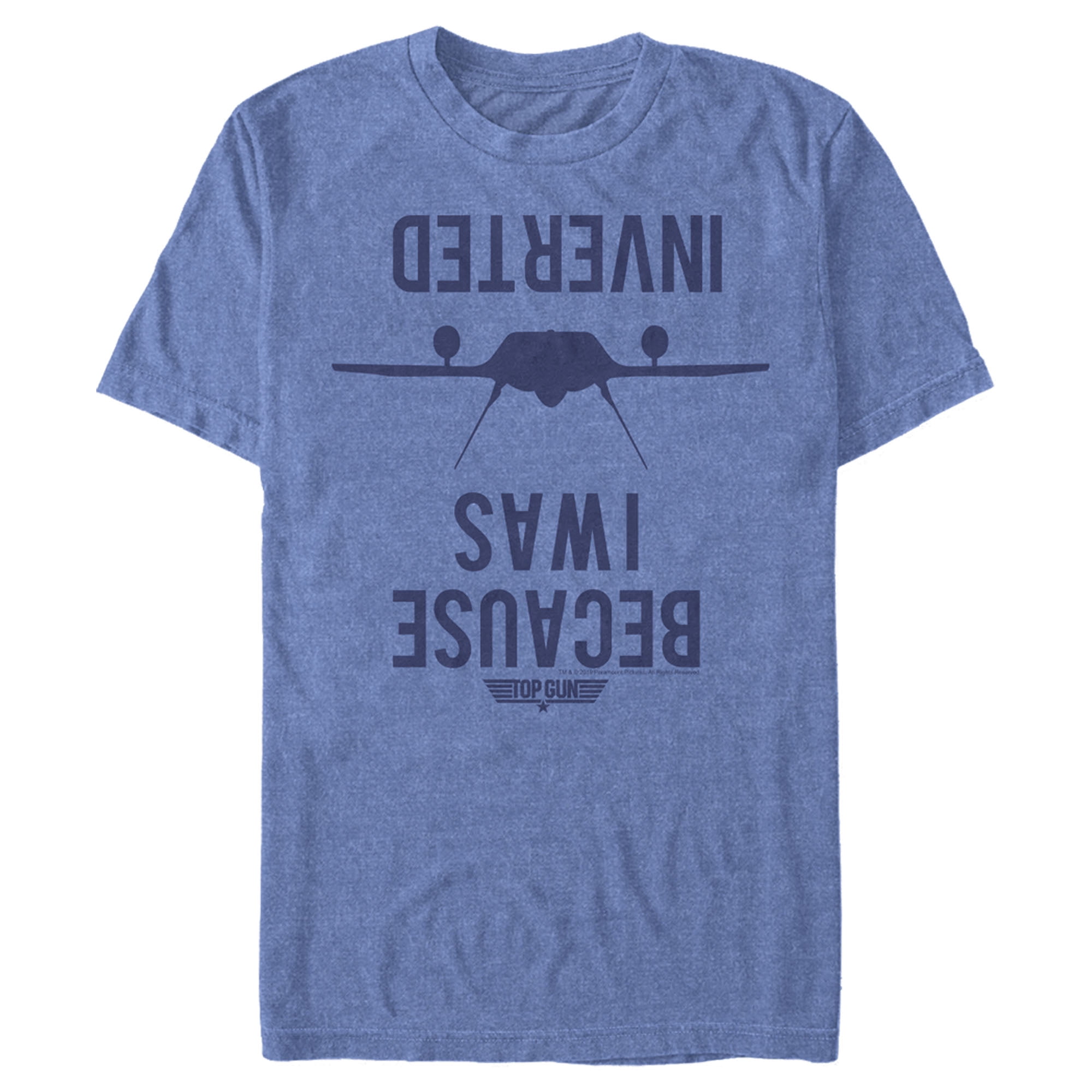 Men's Top Gun Because I Was Inverted Graphic T-Shirt - Walmart.com