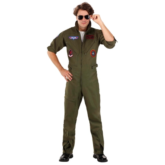 RUBIES II Top Gun Maverick Flight Suit Costume, Adult Jumpsuit with ...