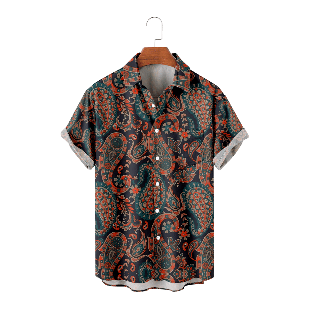 Men's Top Paisley Tribal Super Cool Unique Art Shirt for Friends for ...