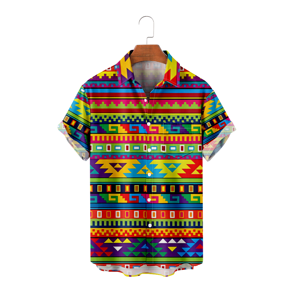 Men's Top Traditional Pattern Print Serviceable Casual Animation Print ...