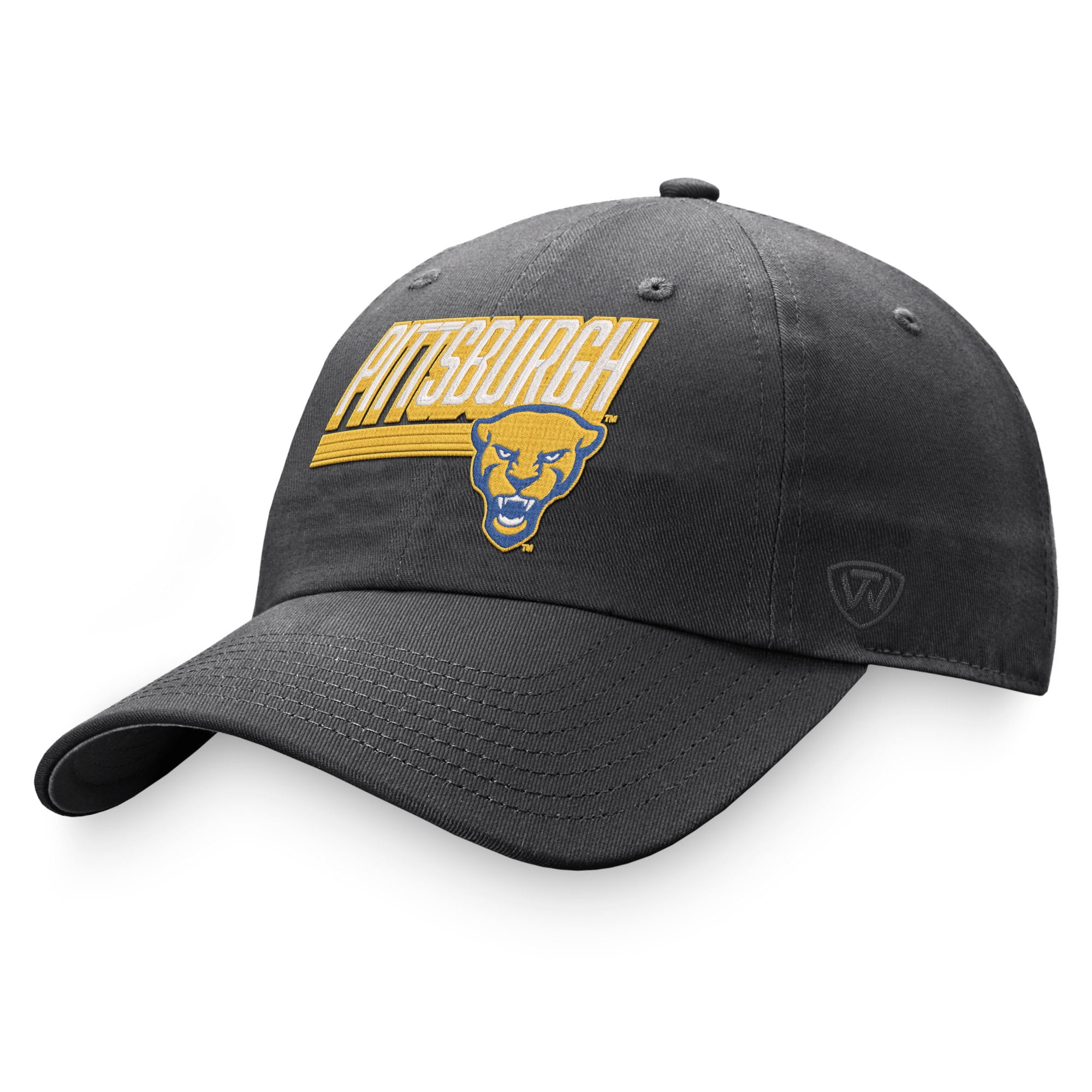Men's Top of the World Charcoal Pitt Panthers Slice Adjustable Hat ...