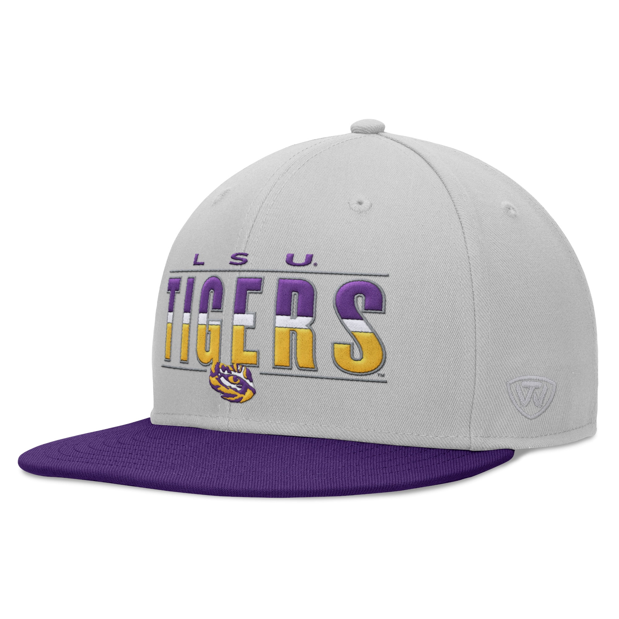 Men's Top of the World Gray LSU Tigers Hudson Snapback Hat - Walmart.com