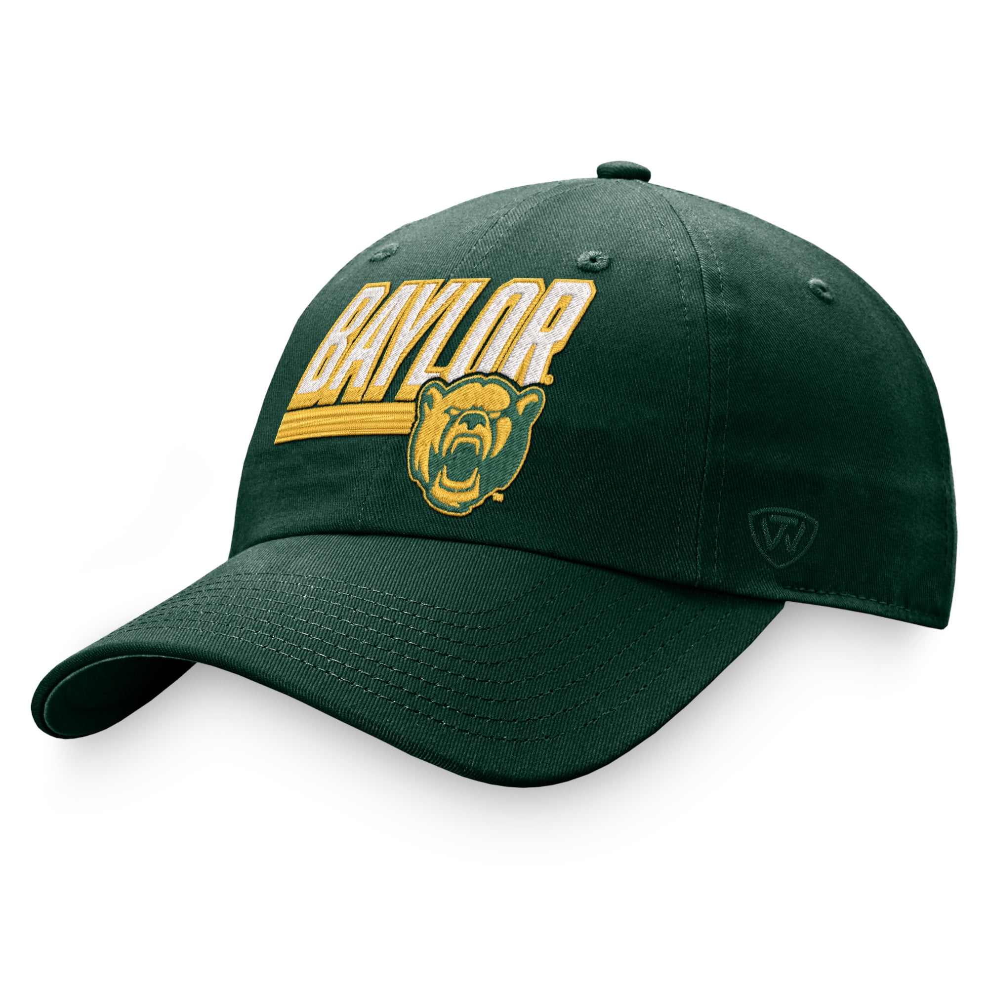 Men's Top of the World Green Baylor Bears Slice Adjustable Hat ...