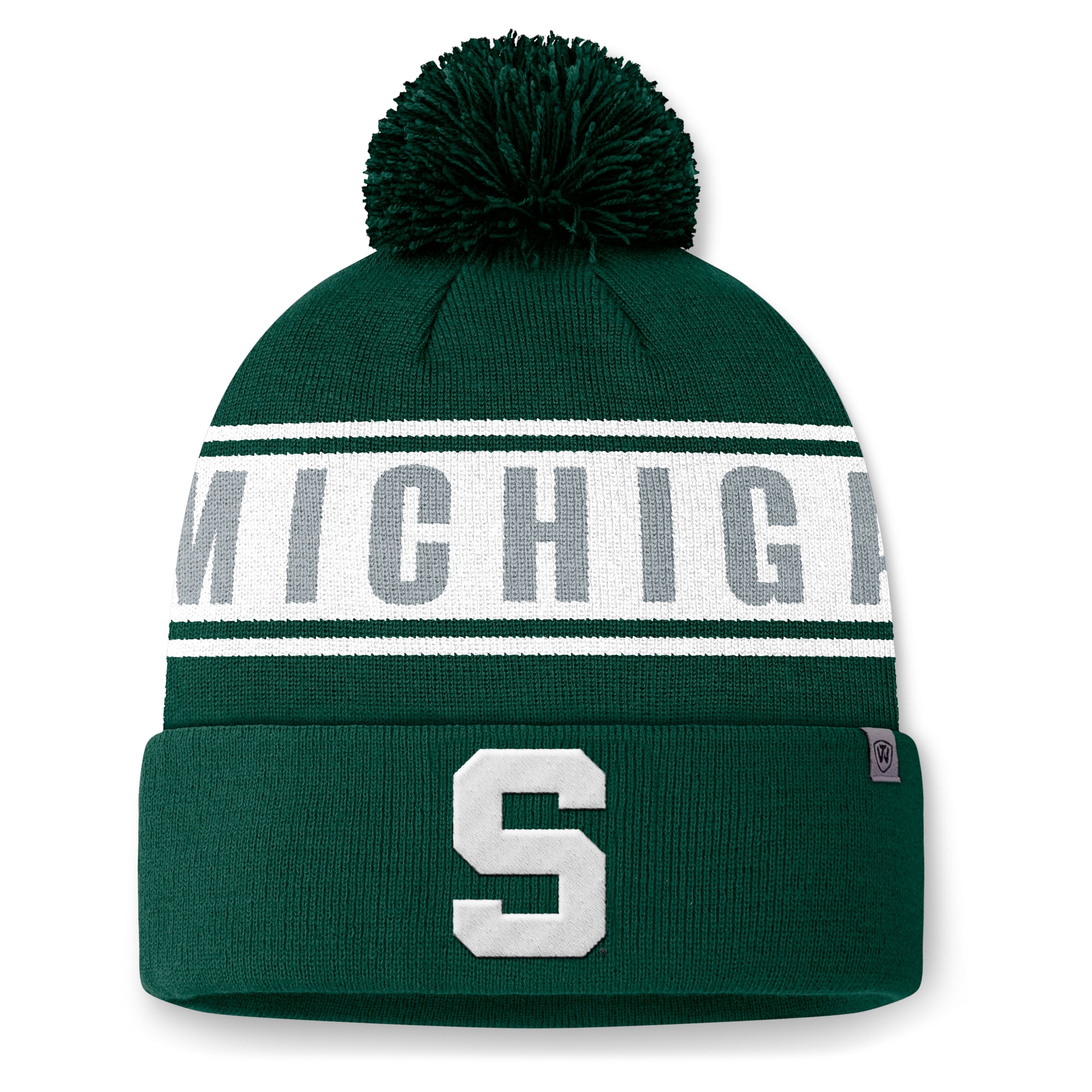 Men's Top of the World Green Michigan State Spartans Slash Cuffed Knit ...