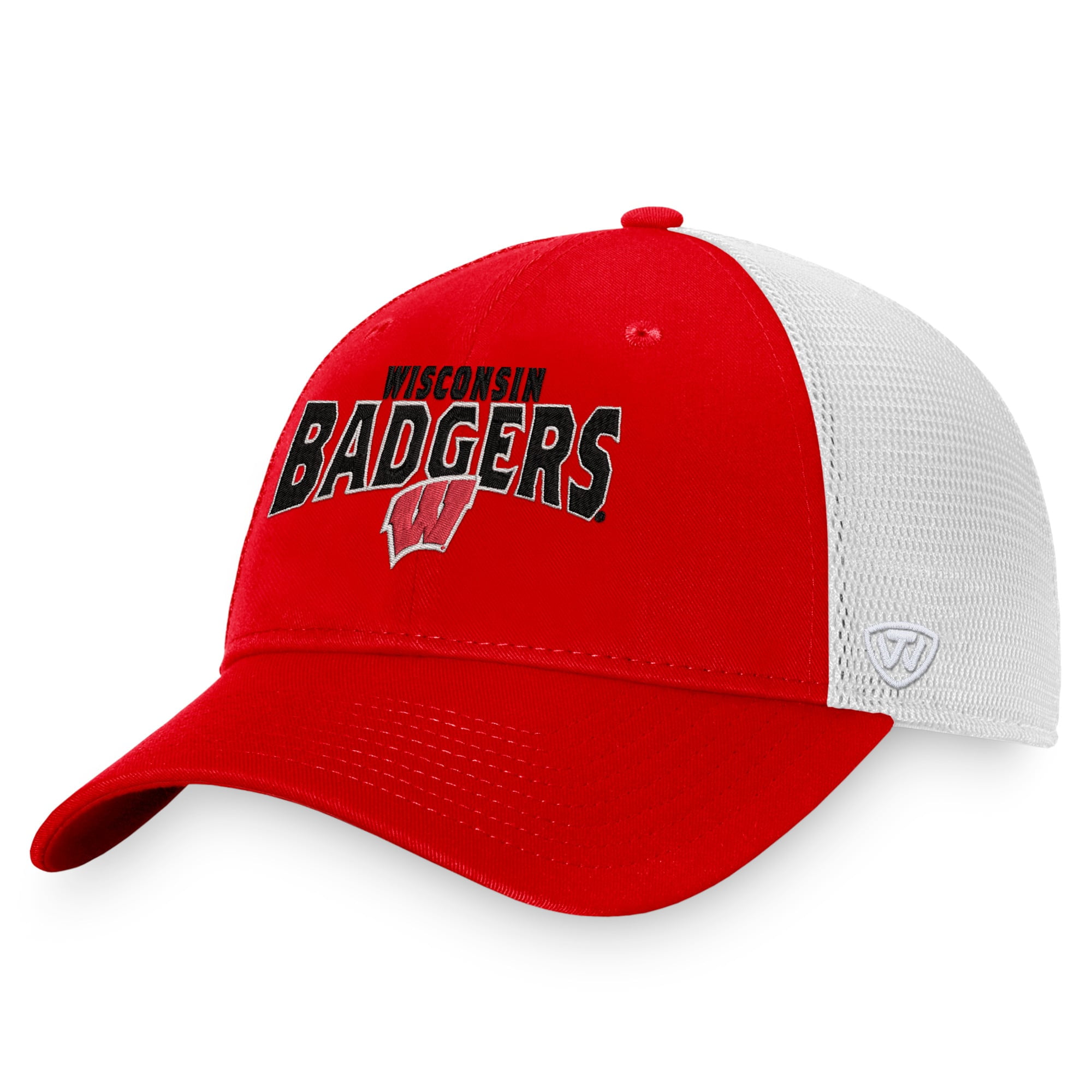 Men's Top of the World Red/White Wisconsin Badgers Breakout Trucker ...