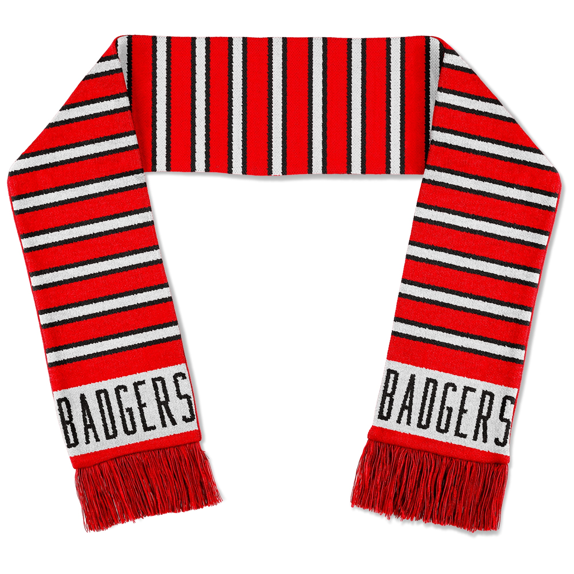 Men's Top of the World Red Wisconsin Badgers Tow Triple Down Knit Scarf ...