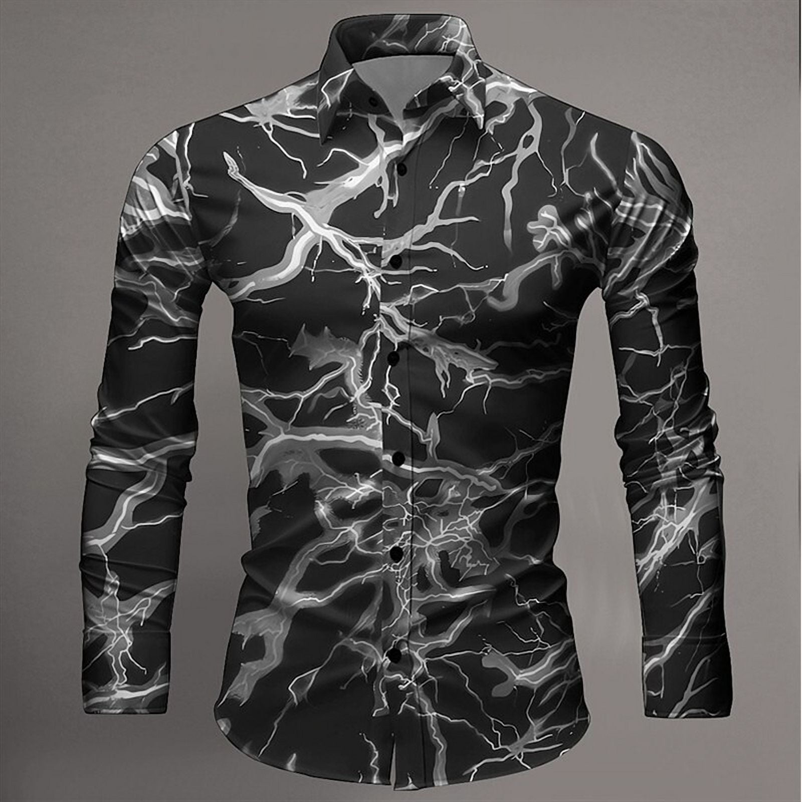 Men's Tops Suit Lapel Splash Paint Shirt Fashion Men's Luxury Casual ...