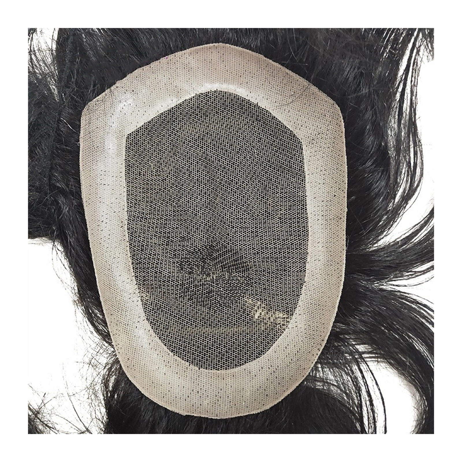 Men's Toupee Human Hair System Units Swiss Lace and NPU Around Men ...