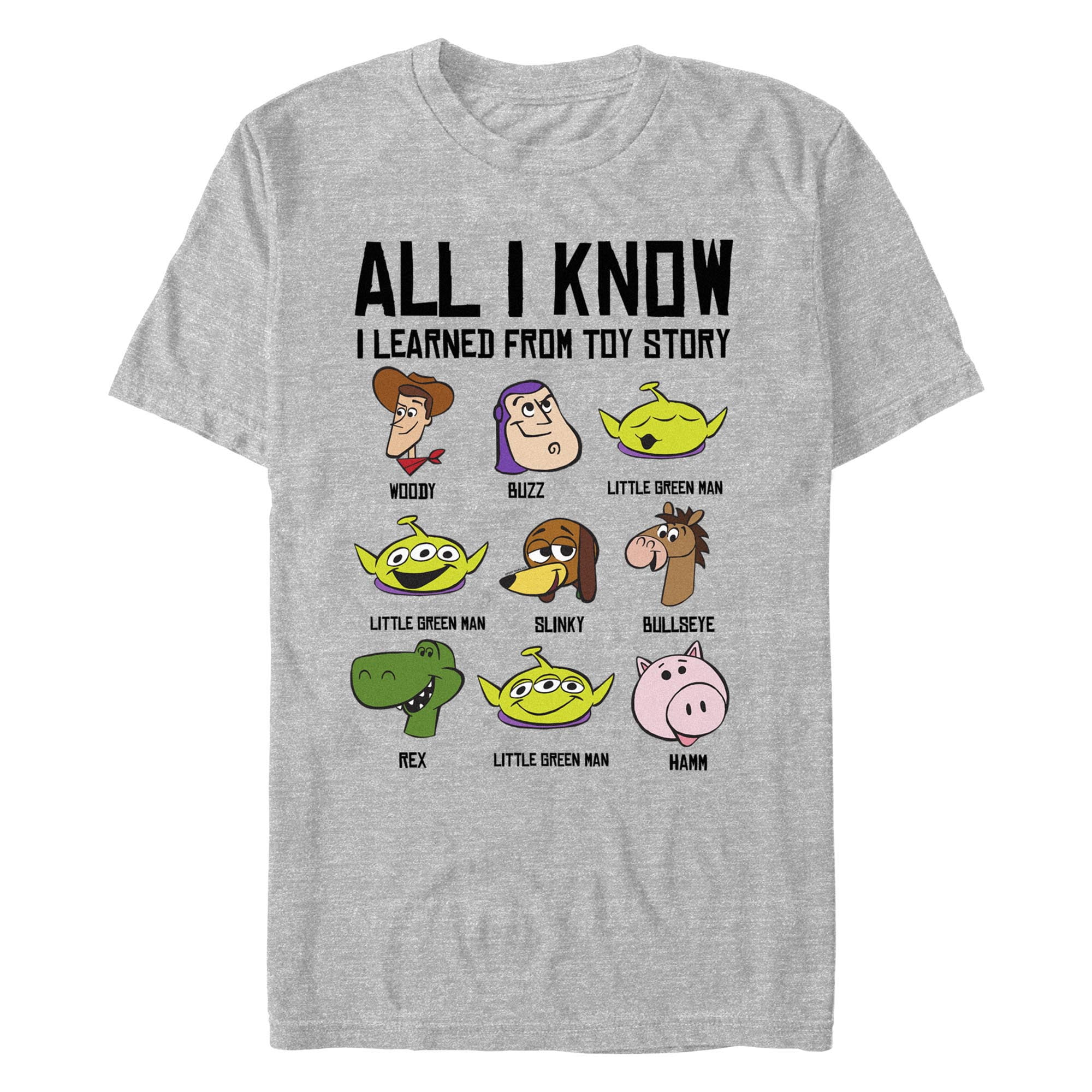 Men's Toy Story All I Know Are Characters Graphic T-Shirt - Walmart.com