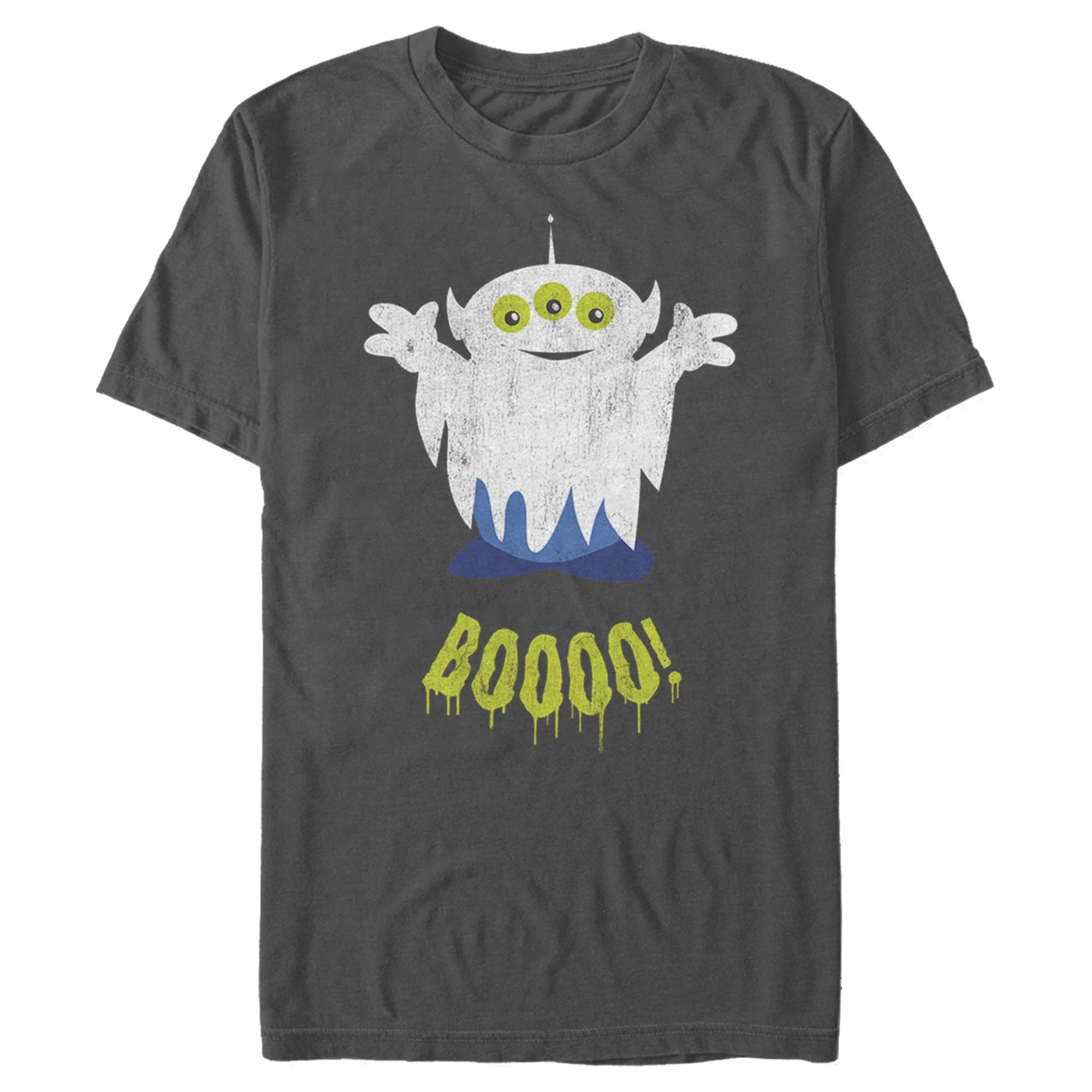 Men's Toy Story Halloween Squeeze Alien Boo Ghosts Graphic Tee Charcoal ...