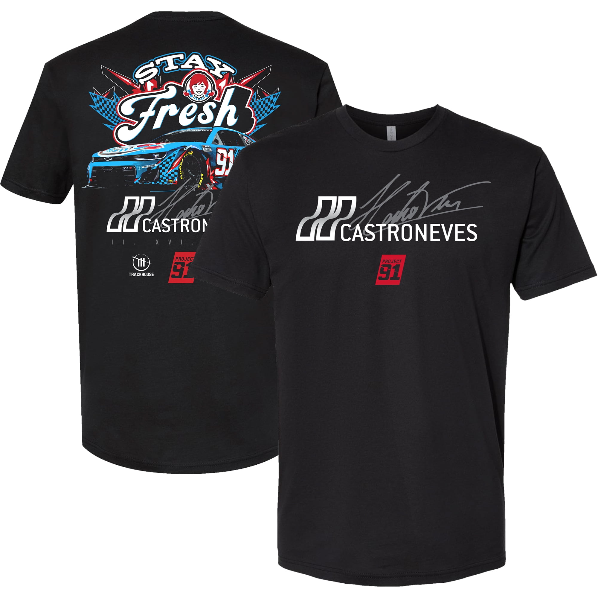 Men's Trackhouse Racing Team Collection Black Helio Castroneves Wendy's ...