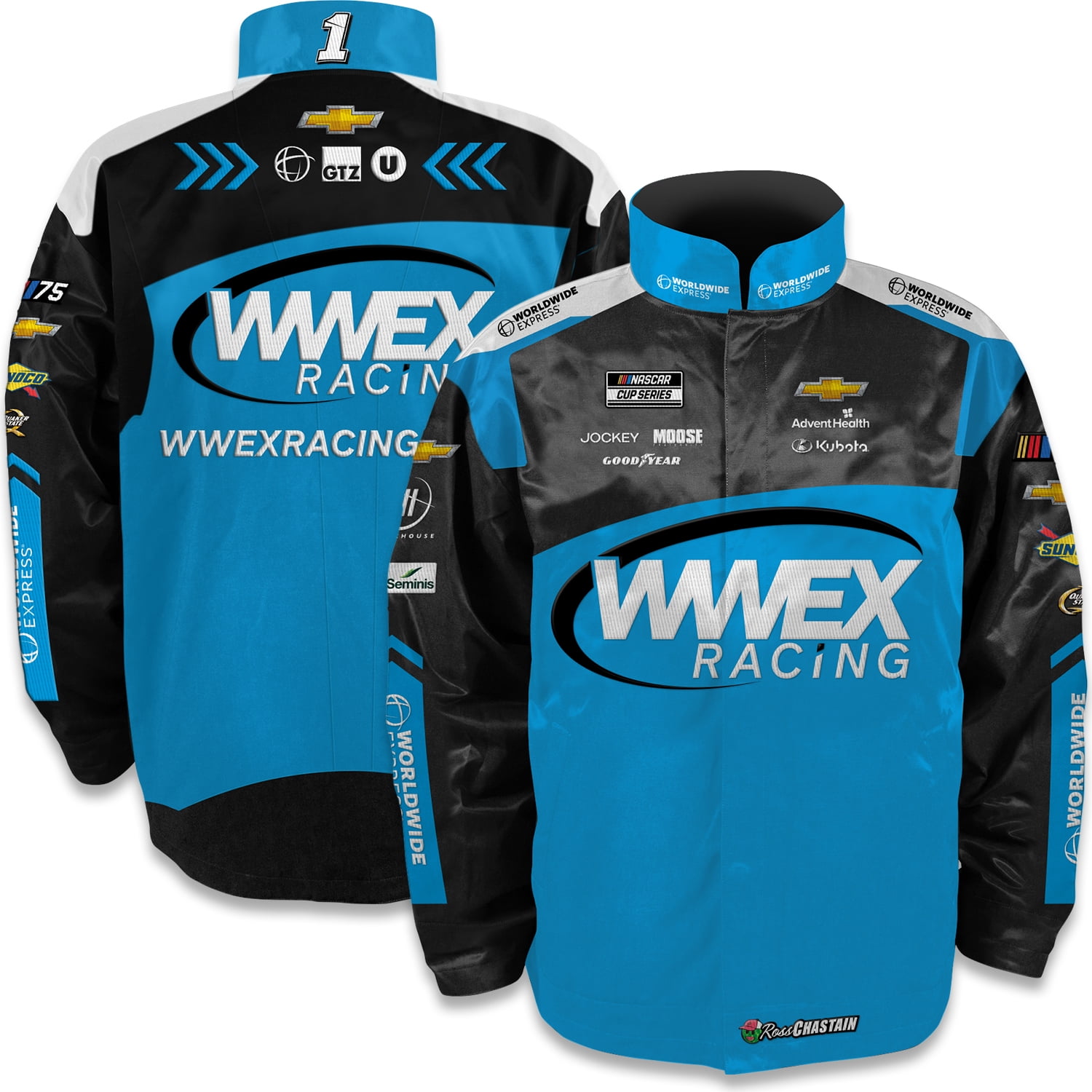 Men's Trackhouse Racing Team Collection Black Ross Chastain WWEX Nylon ...
