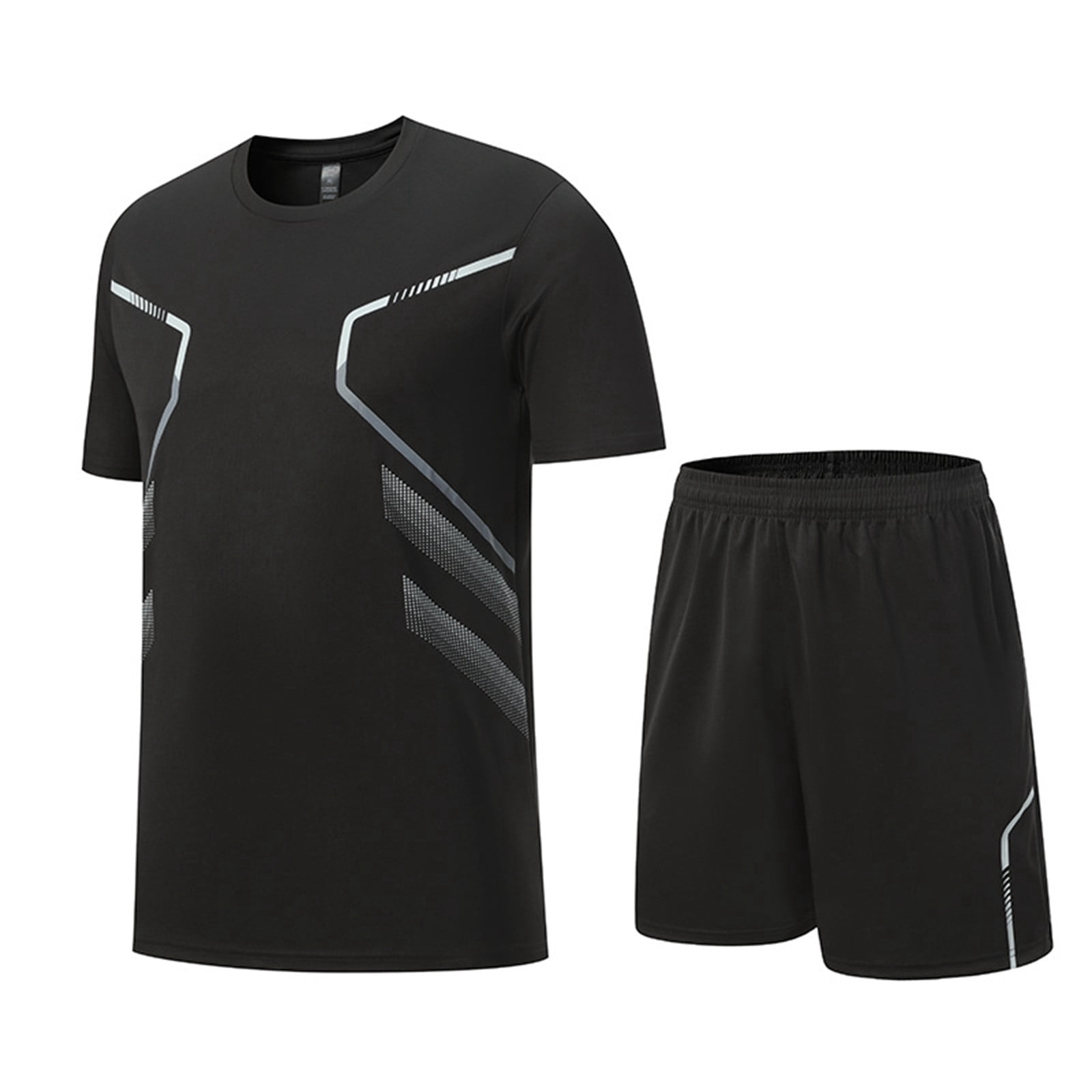 Men's Tracksuit Set 2 Piece Fall Winter Breathable Short Sleeve Shirts ...