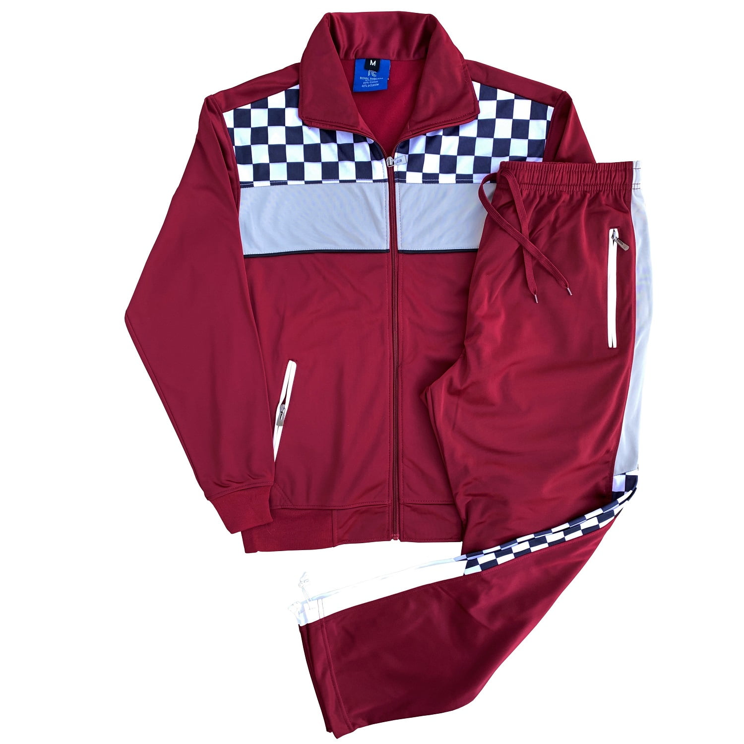 Men’s Tracksuit Traditional Checker Boxed Track jacket & Track pants ...