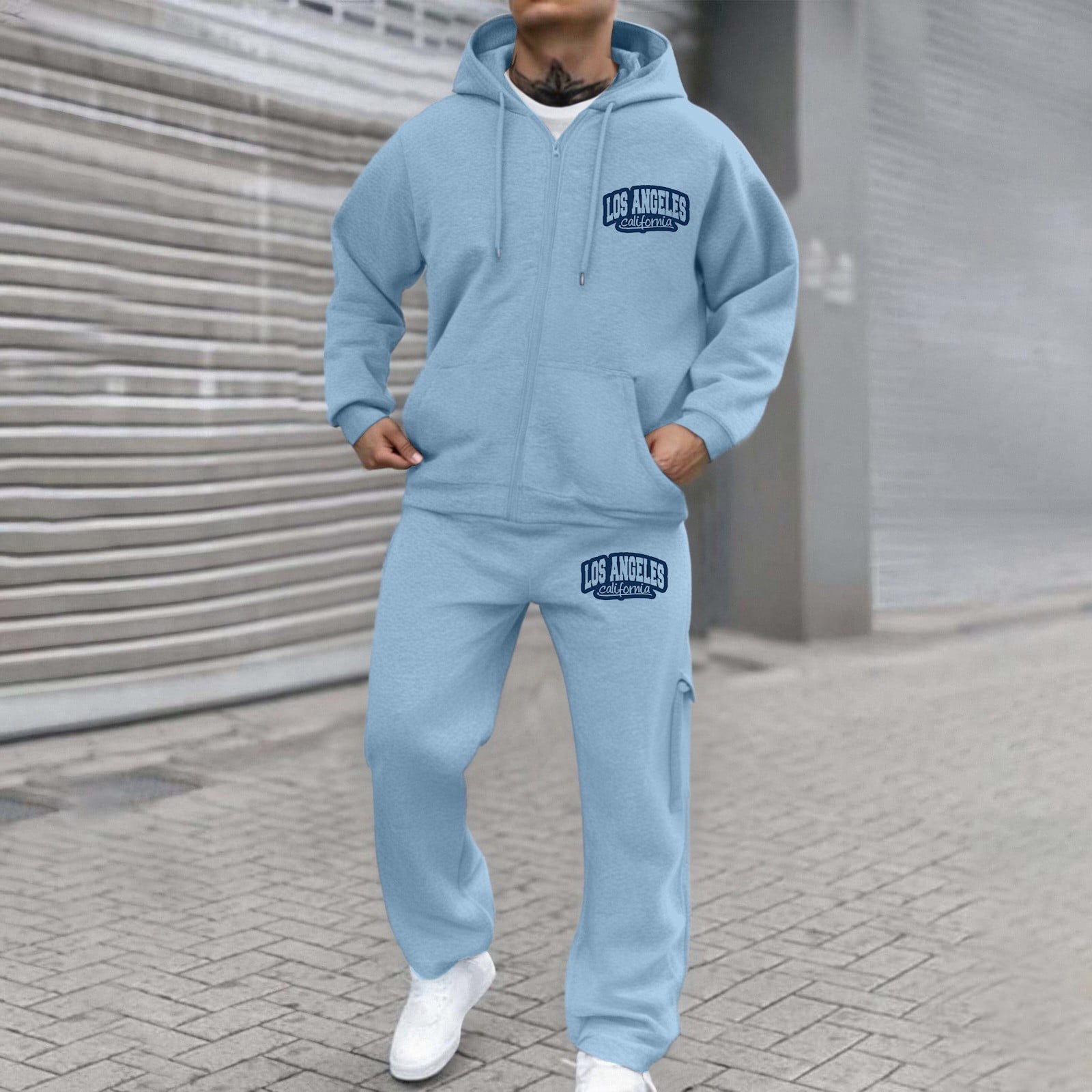 Men's Tracksuits 2 Piece Outfit Long Sleeve Track suits Athletic Full ...