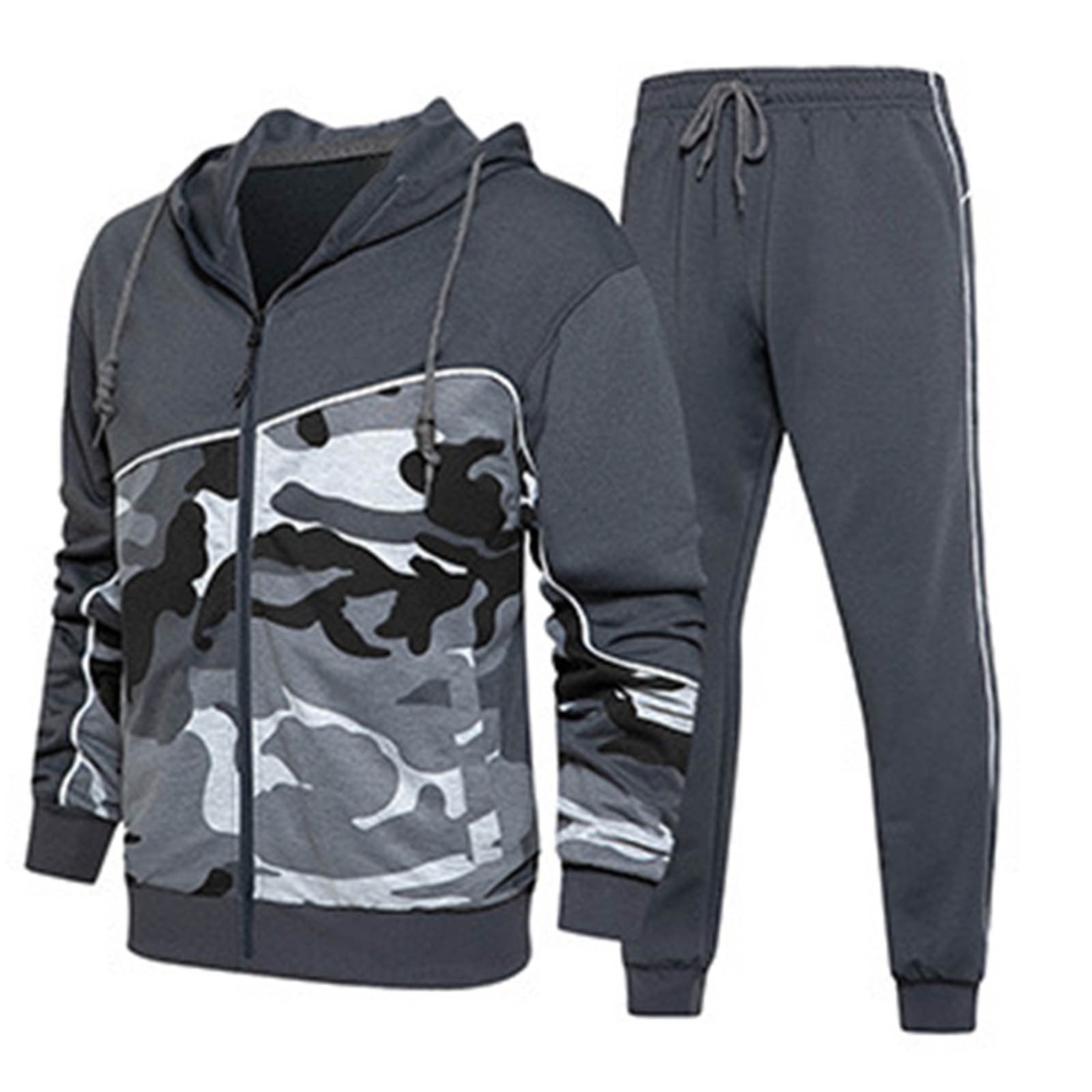 Men's Tracksuits 2 Piece Outfits Sweatsuits Long Sleeve Full Zip ...