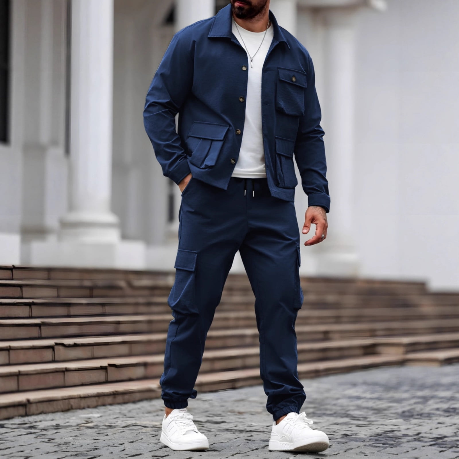 Men's Tracksuits Sweatsuits for Men Sweat Track Suits 2 Piece Full Zip ...