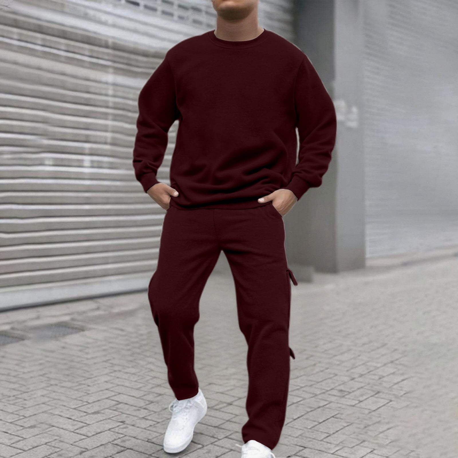 Men's Tracksuits Sweatsuits for Men Sweat Track Suits 2 Piece Hooded ...