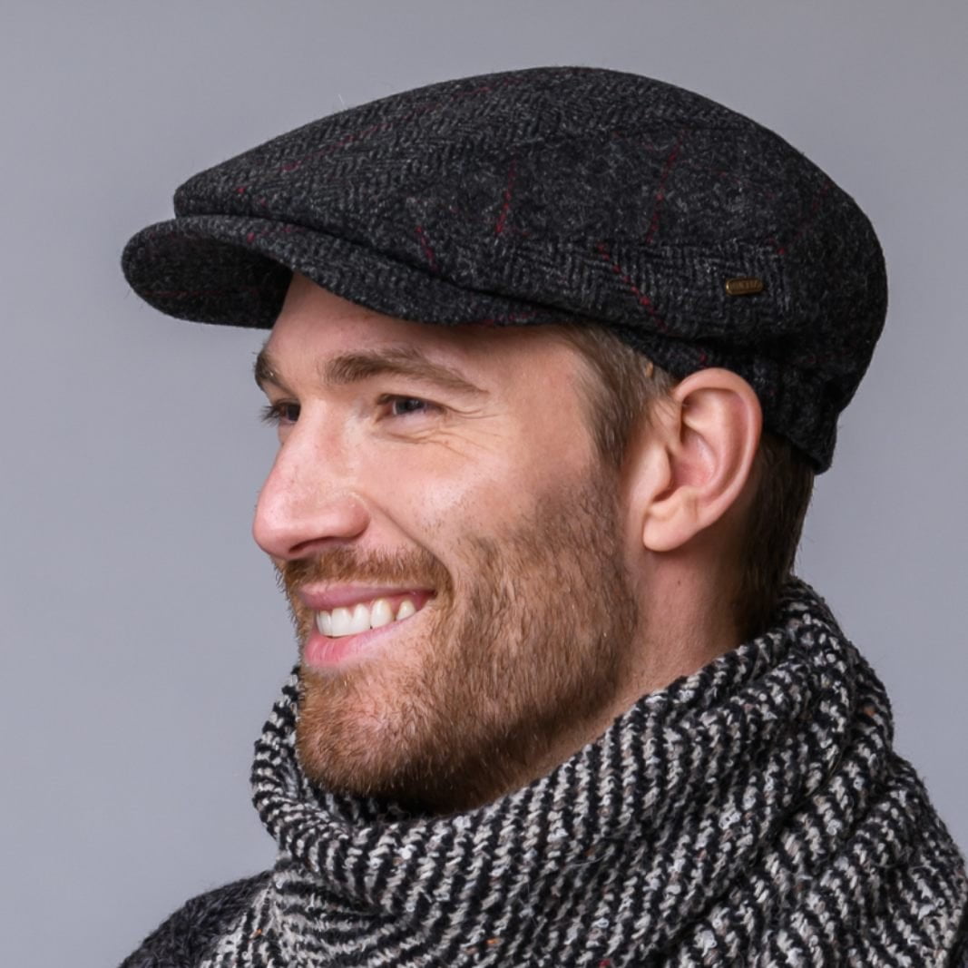 Men's Traditional Irish Wool Kerry Flat Cap, Gray-31 Size Small Made By ...