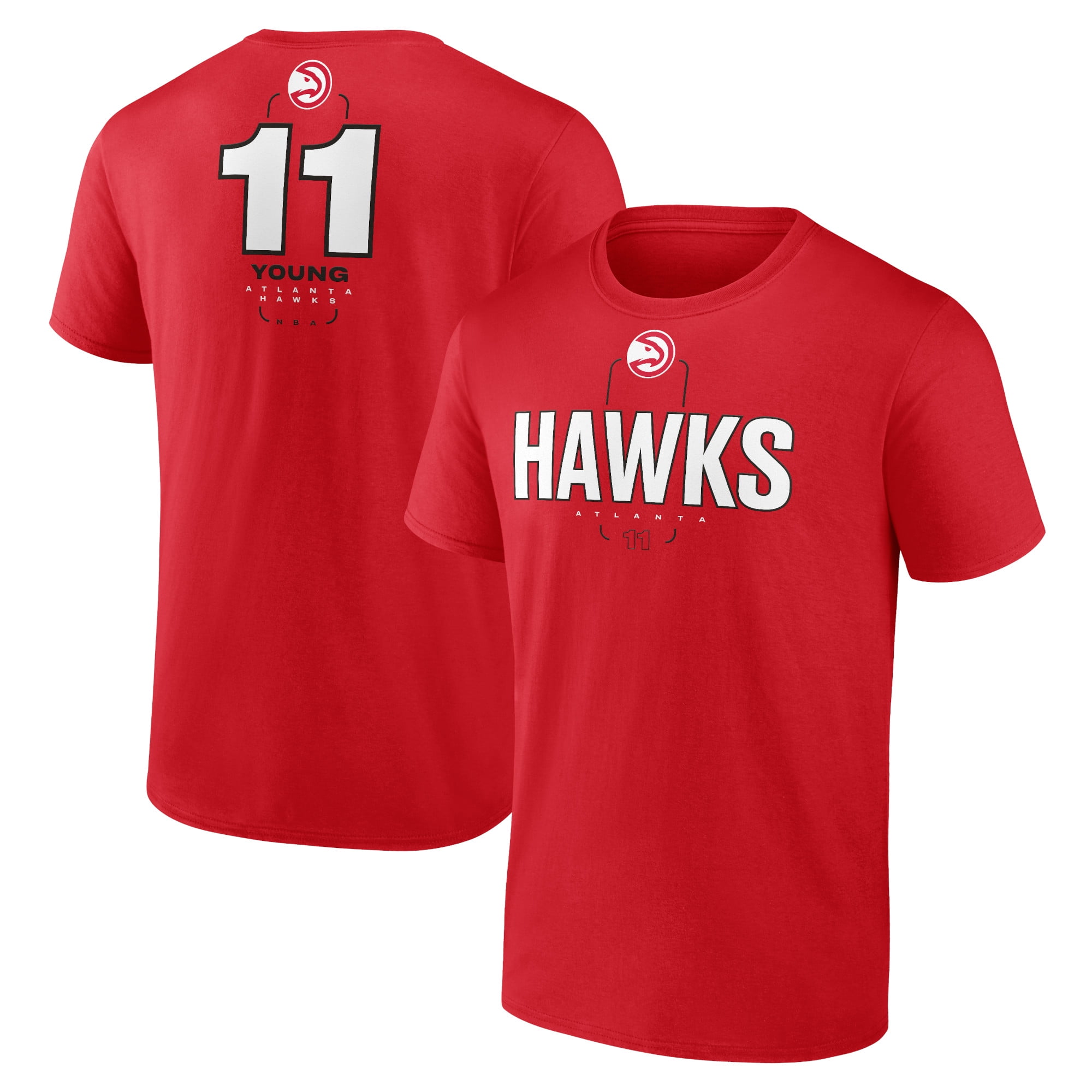 Men's Trae Young Red Atlanta Hawks Behind The Back Name & Number T ...