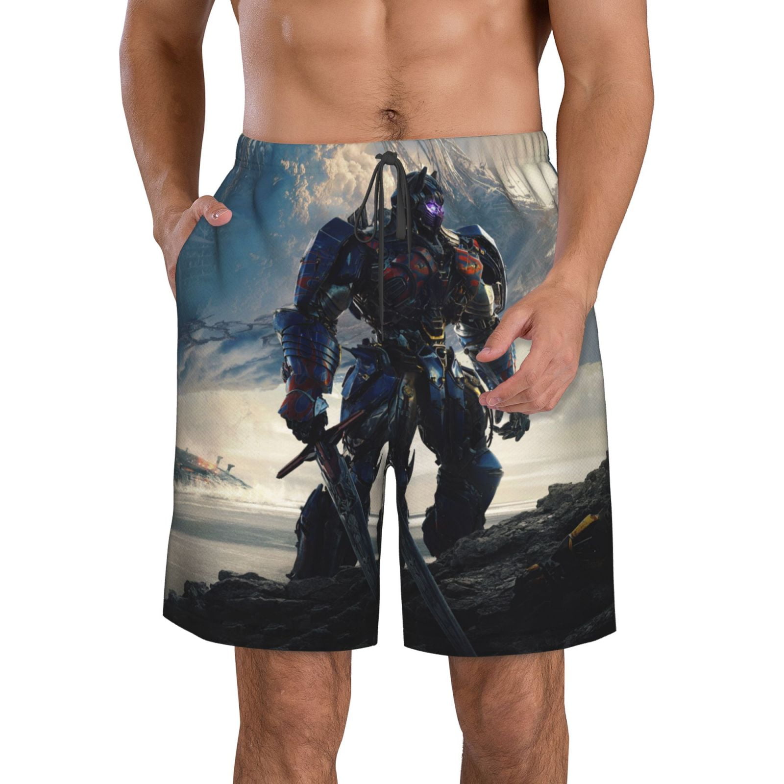 Men's Transformers Beach Shorts Hot Summer Swim Trunks Sports Running ...