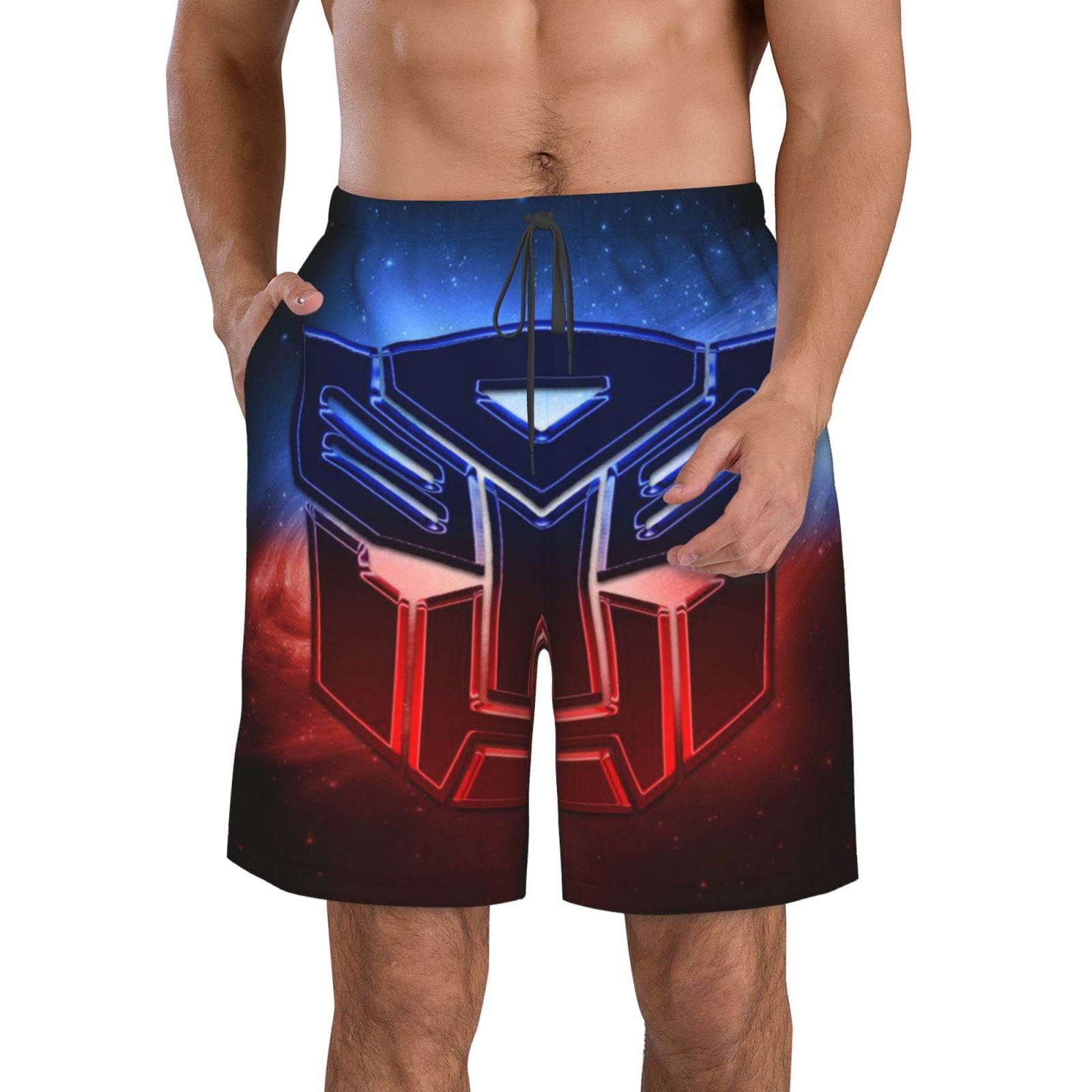 Men's Transformers Beach Shorts Hot Summer Swim Trunks Sports Running ...