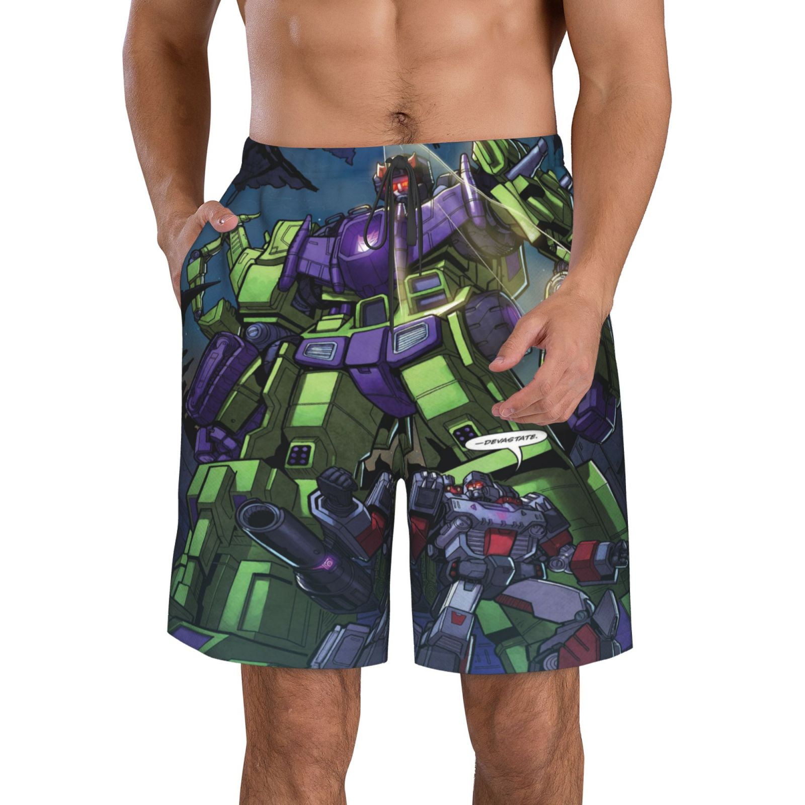 Men's Transformers Beach Shorts Hot Summer Swim Trunks Sports Running ...
