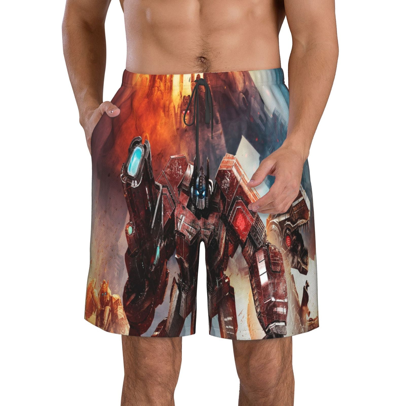 Men's Transformers Beach Shorts Hot Summer Swim Trunks Sports Running ...
