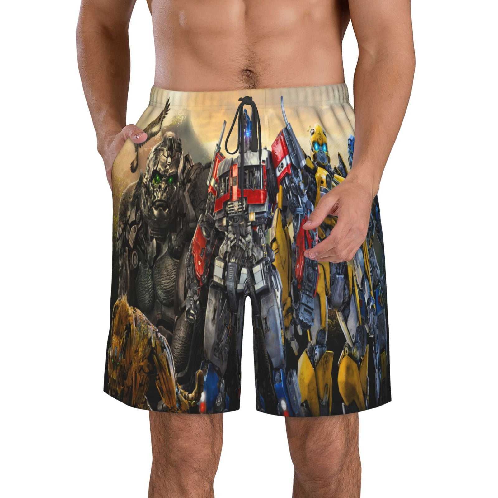 Men's Transformers Beach Shorts Hot Summer Swim Trunks Sports Running ...