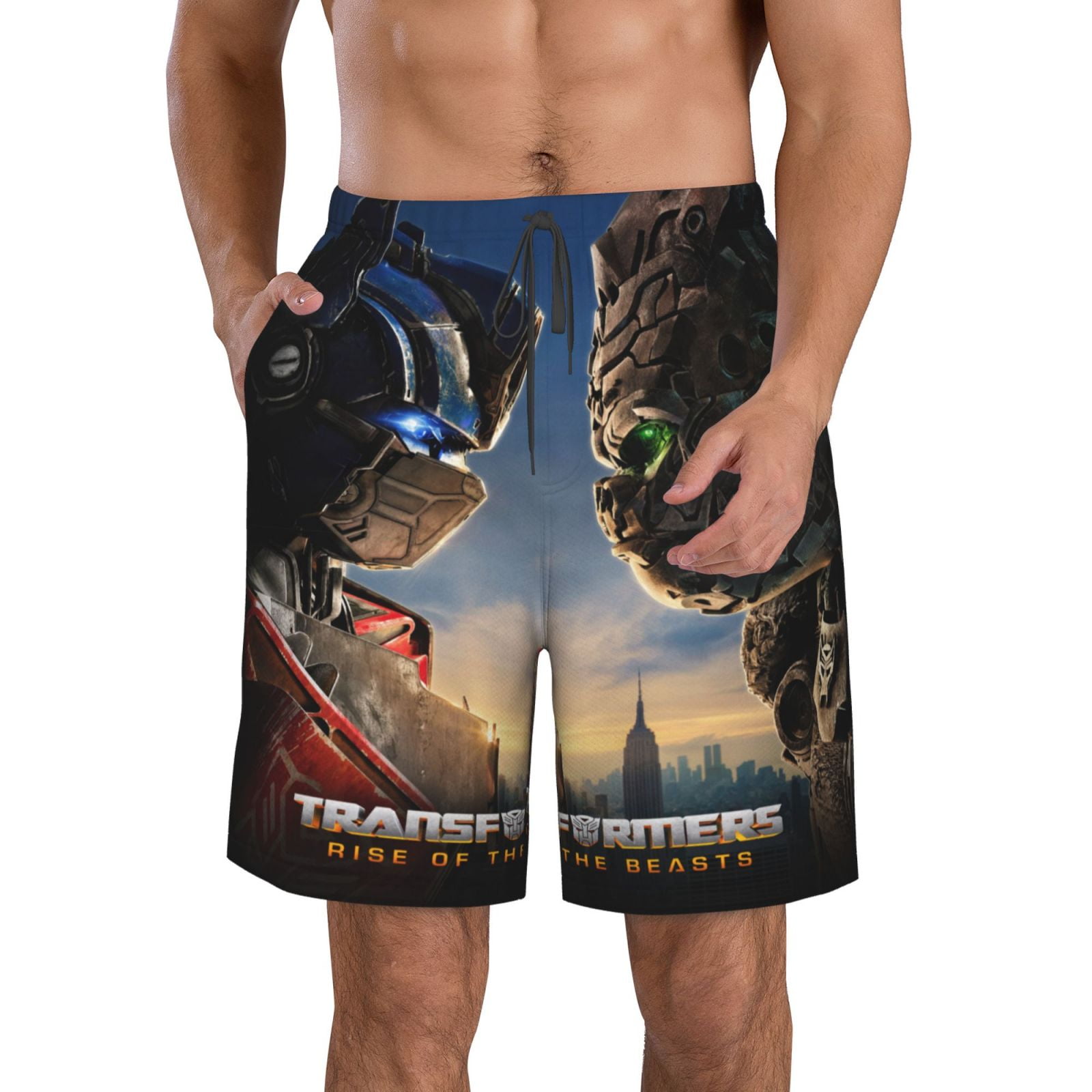Men's Transformers Beach Shorts Hot Summer Swim Trunks Sports Running ...