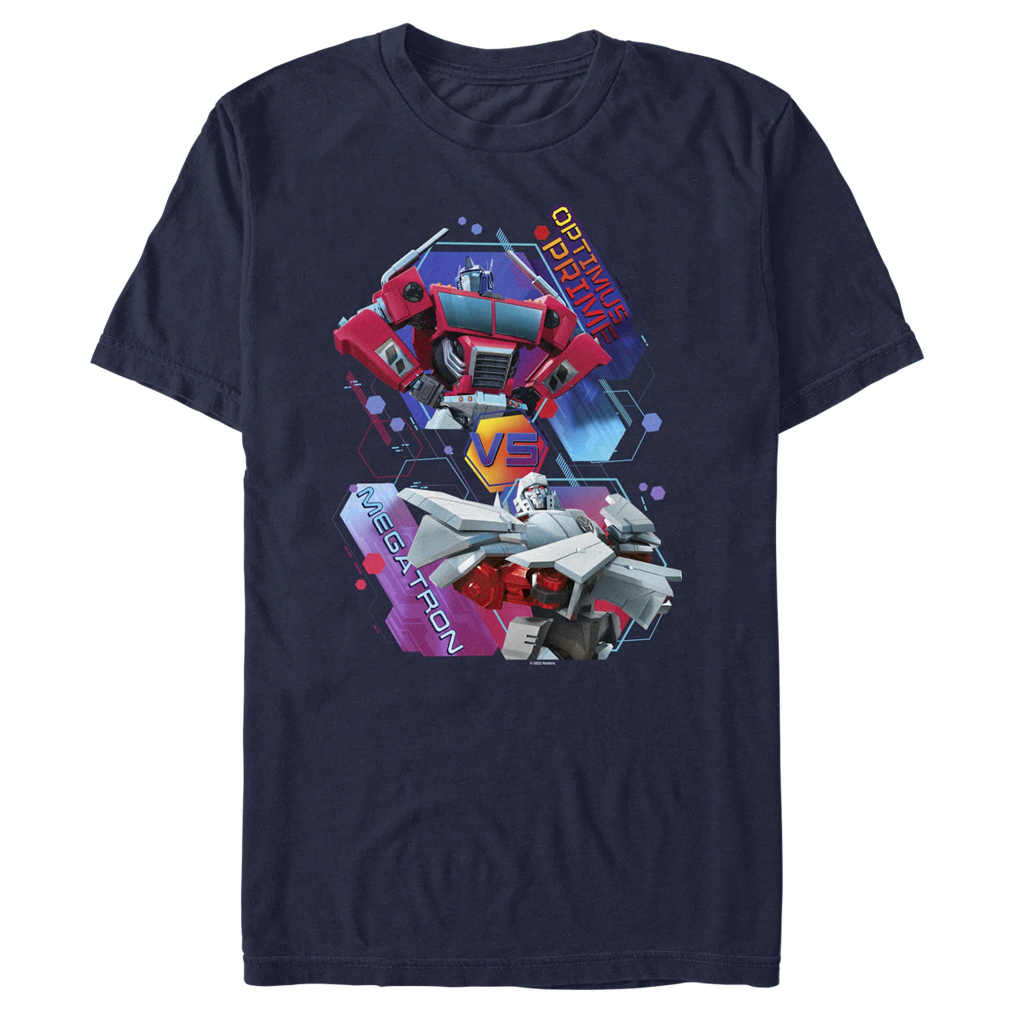 Men's Transformers: EarthSpark Optimus vs Megatron Graphic Tee Navy ...
