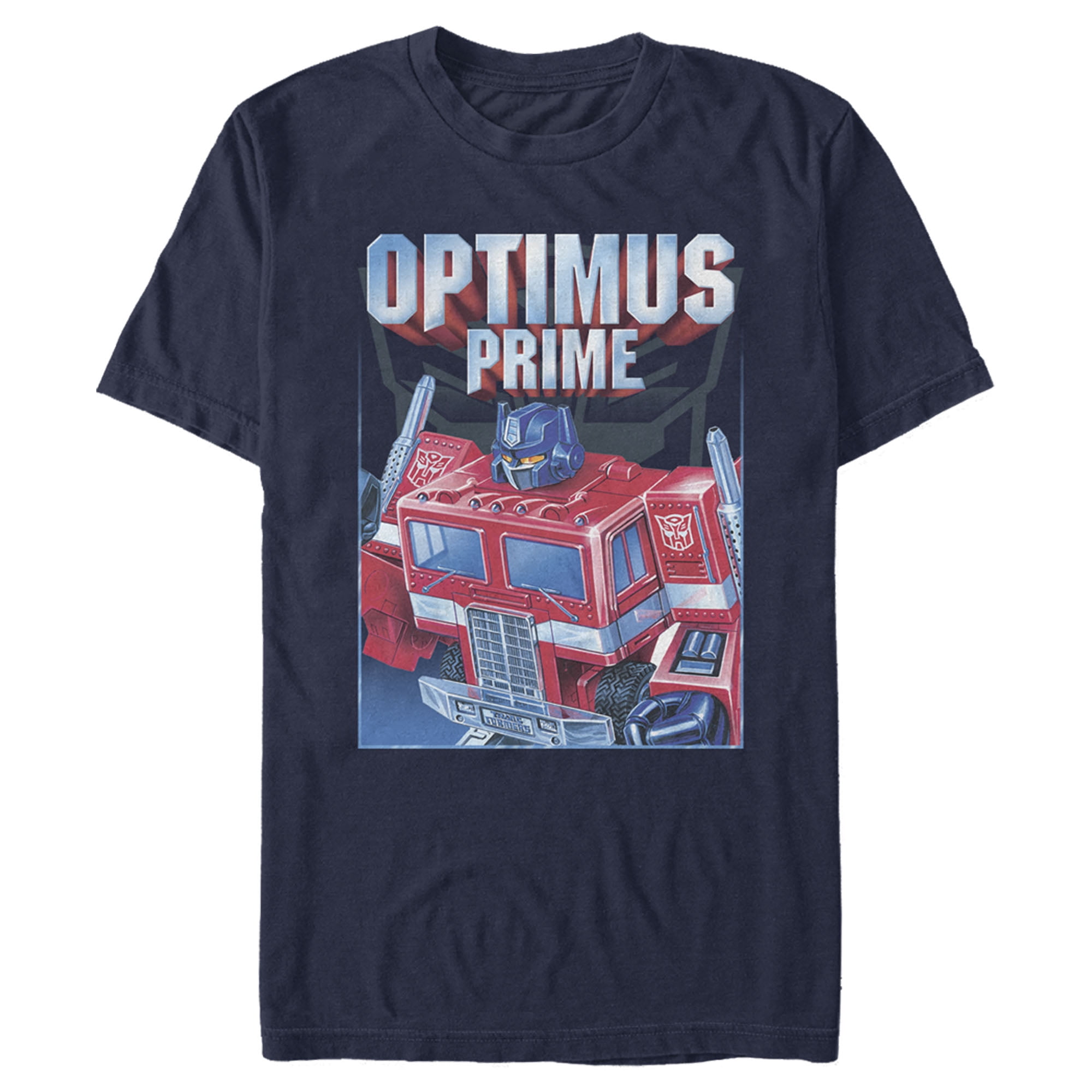 Men's Transformers Optimus Prime 1984 Robot Graphic Tee Navy Blue ...