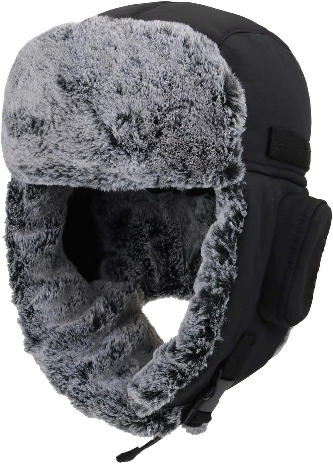 Men's Trapper Hat with Faux Fur Linning Eskimo Windproof Winter Warm ...