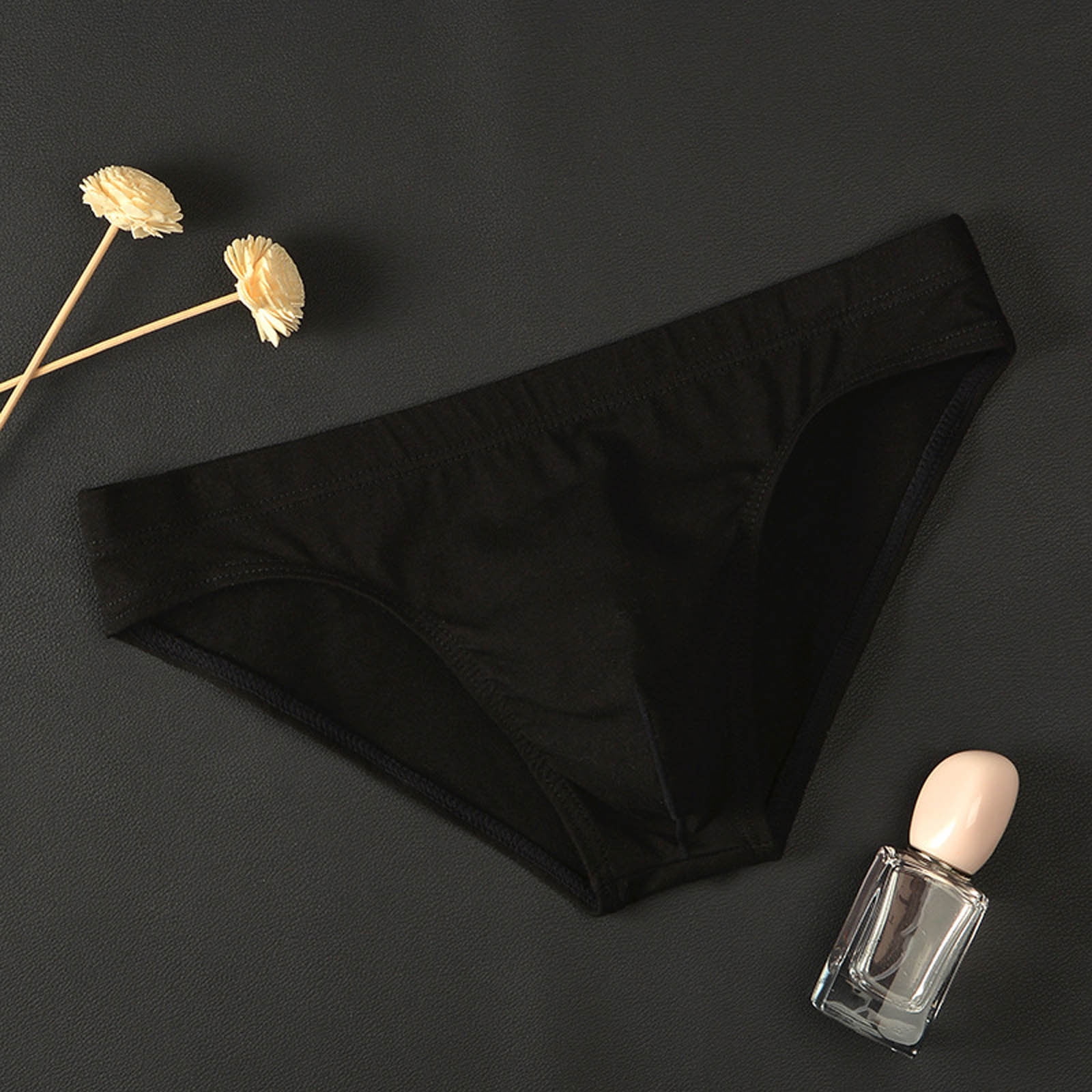 Men's Triangle Pants Novelty Sexy Underwear Ice Silk Transparent Front ...