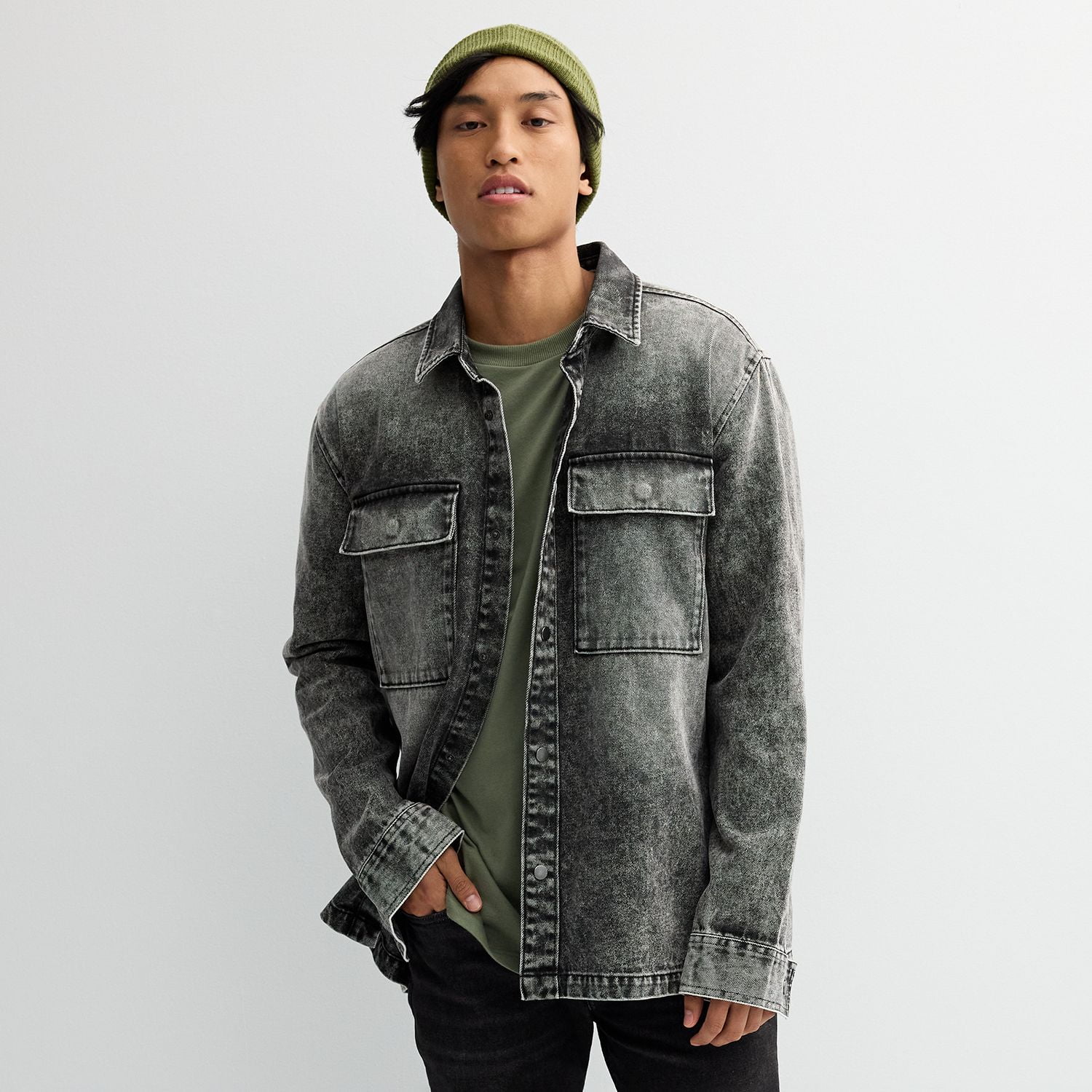 Men's Trinity Coast Shirt Jacket Color: Black Wash Size: XL - Walmart.com