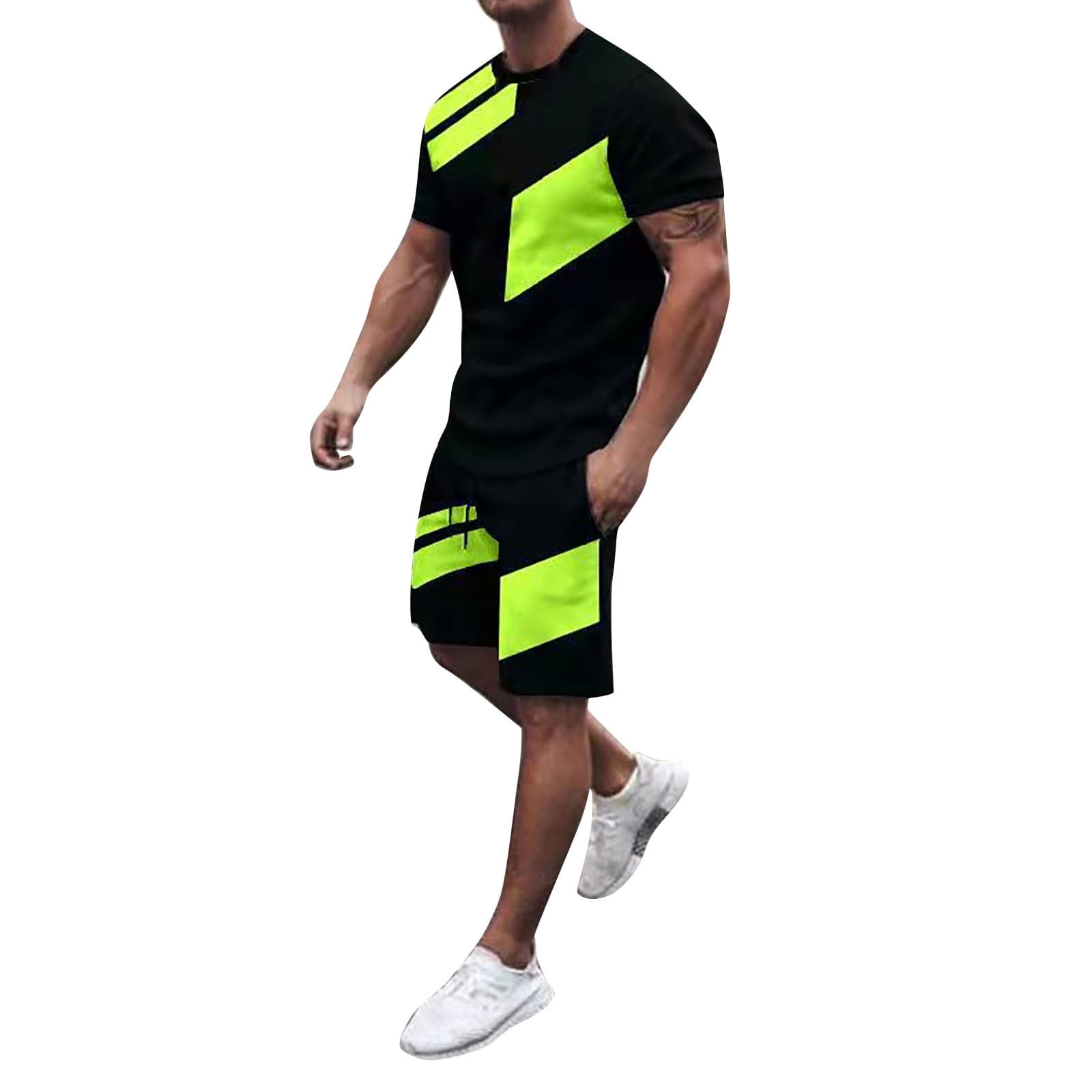 Men's Tropical 3D Short Sleeve Suit Shorts Beach Sportswear Stylish ...