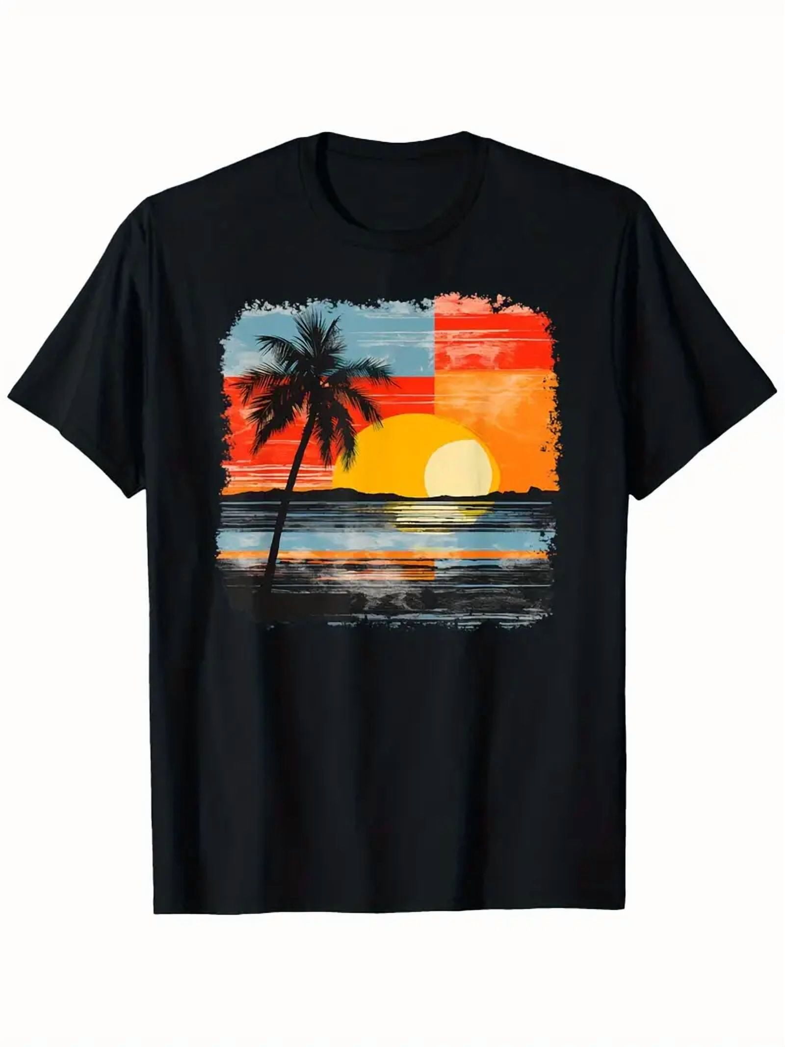 Men's Tropical Beach Vacation Shirt - Heavyweight 180gsm Cotton Tee ...