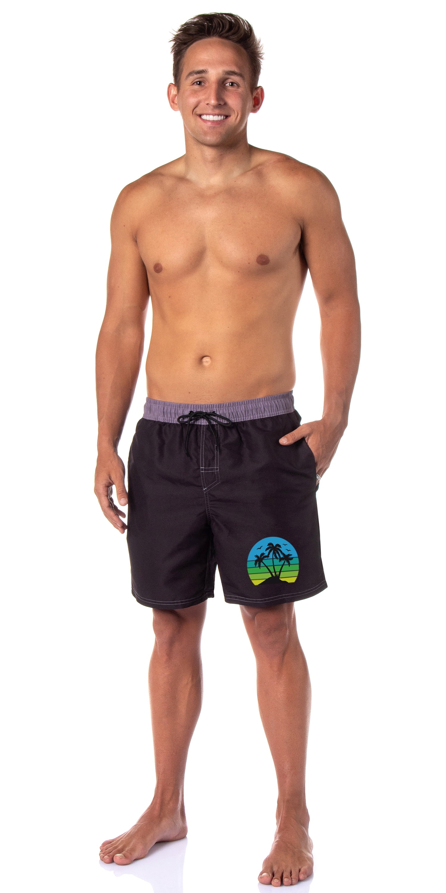 Men's Tropical Swimming Trunks Pool Waterpark Board Shorts Mesh Netting ...