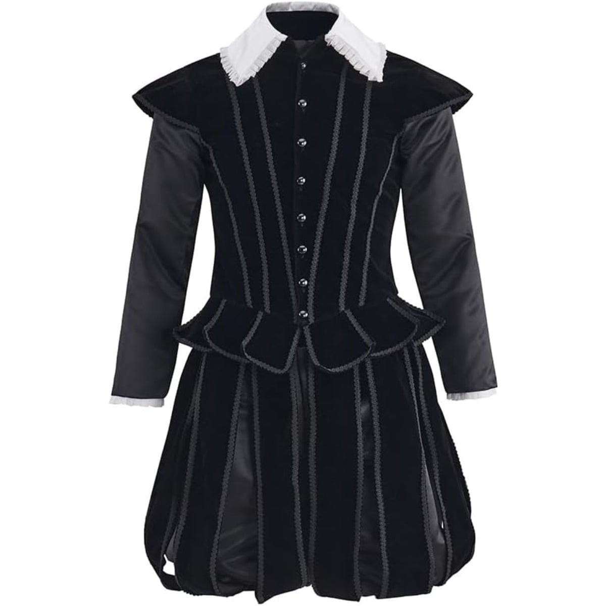 Men’s Tudor Renaissance Nobleman Outfit – Medieval Royal Black Prince ...