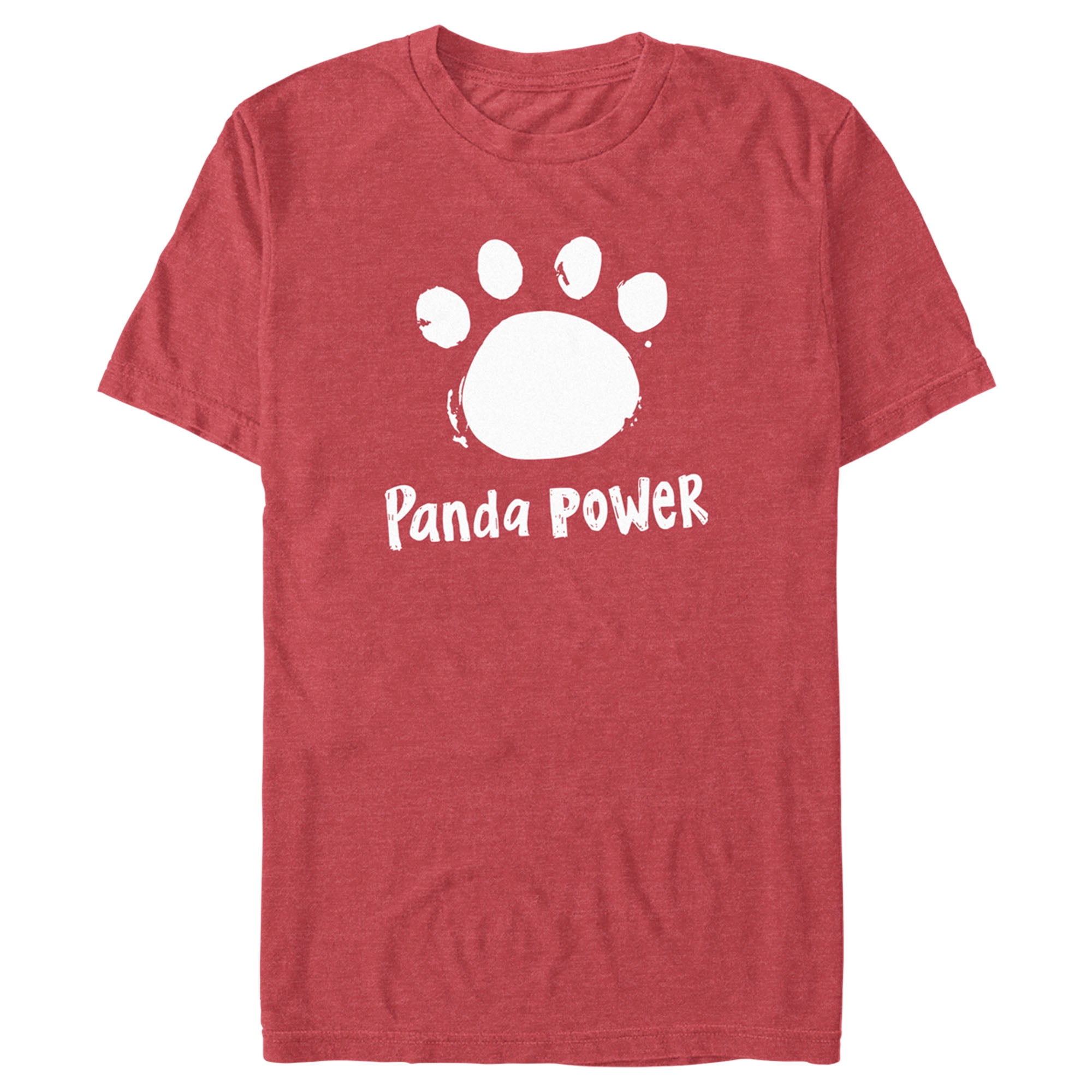 Men's Turning Red Panda Power Paw Print Graphic Tee Red Heather Small ...