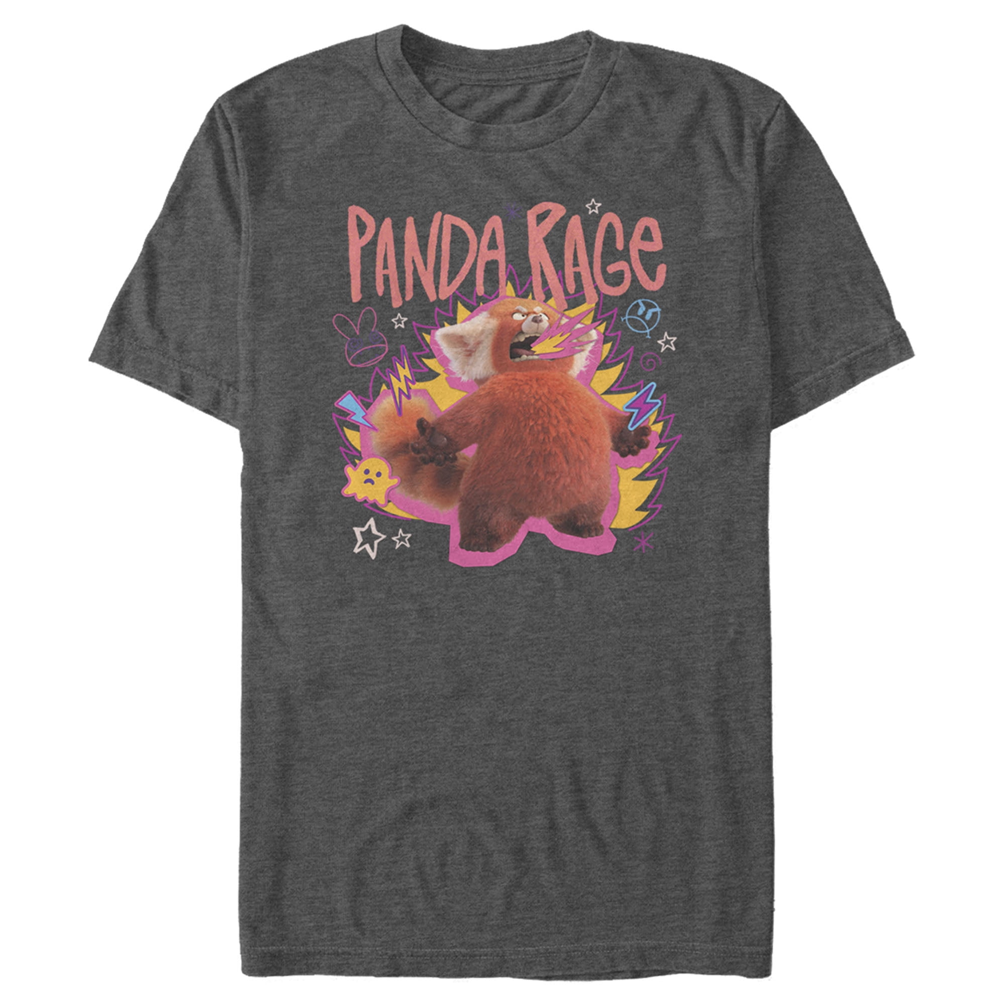 Men's Turning Red Panda Rage Mei Lee Graphic Tee Charcoal Heather Large ...