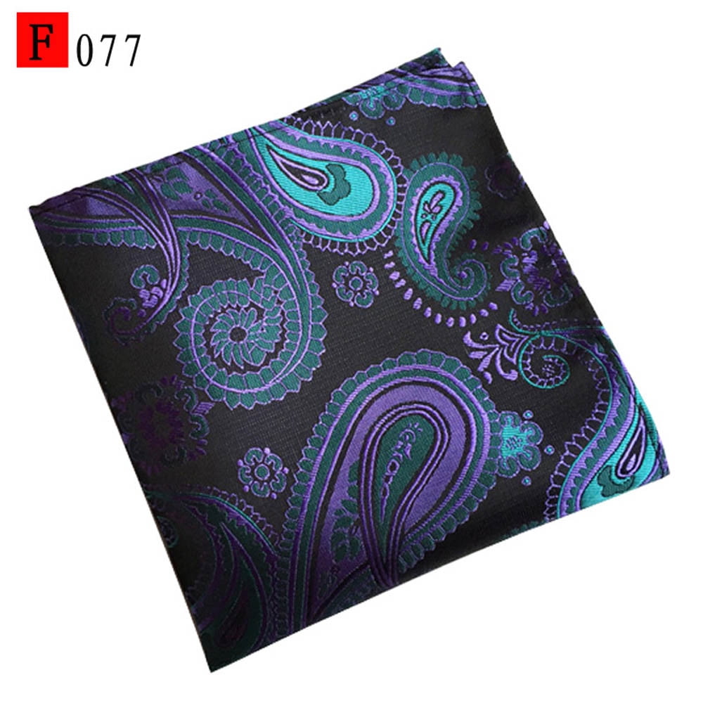Men’s Tuxedo Colorful Paisley Pocket Square Wedding Party Hanky ...