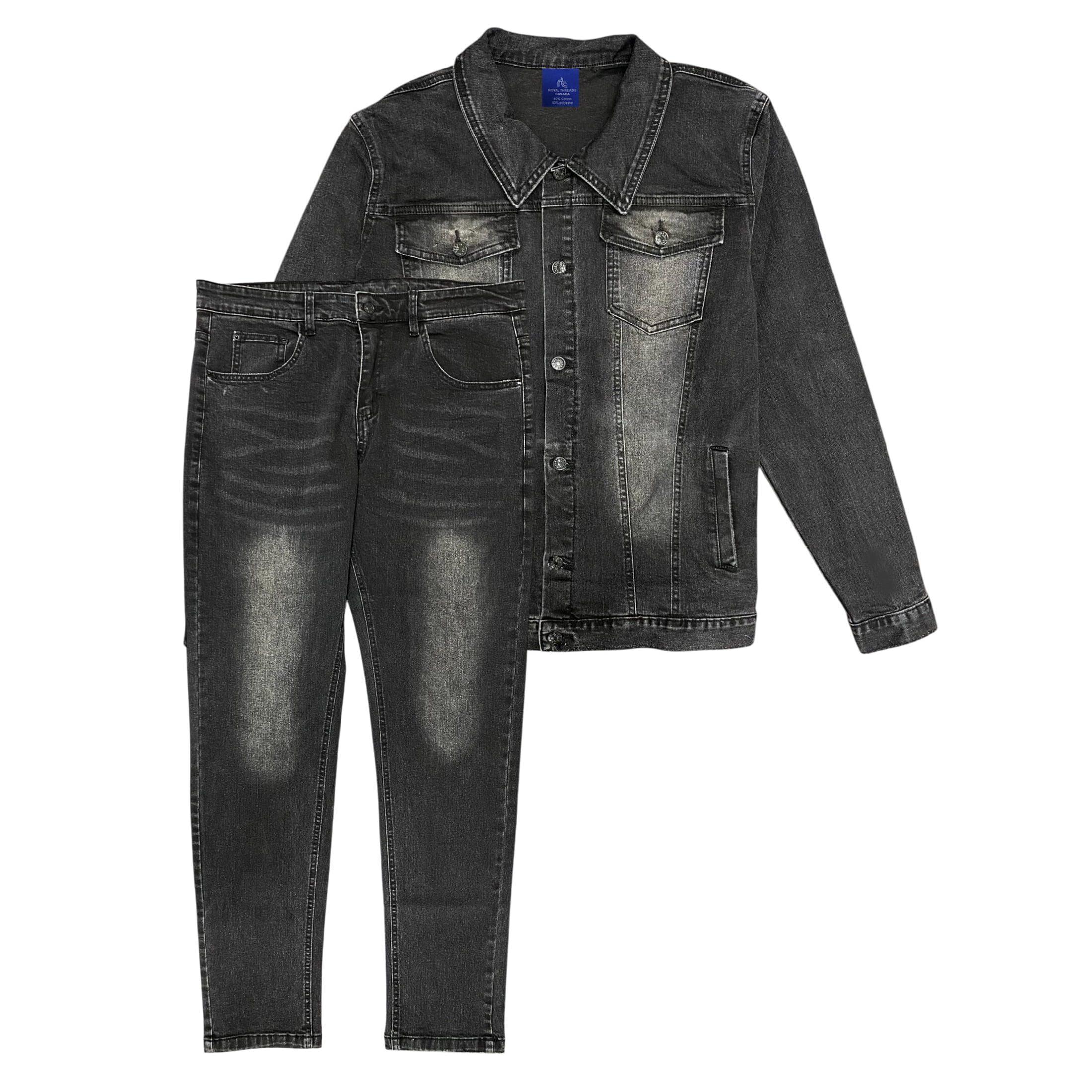 Men’s Tuxedo Jean Suit Classic Slim Fit - Walmart.com
