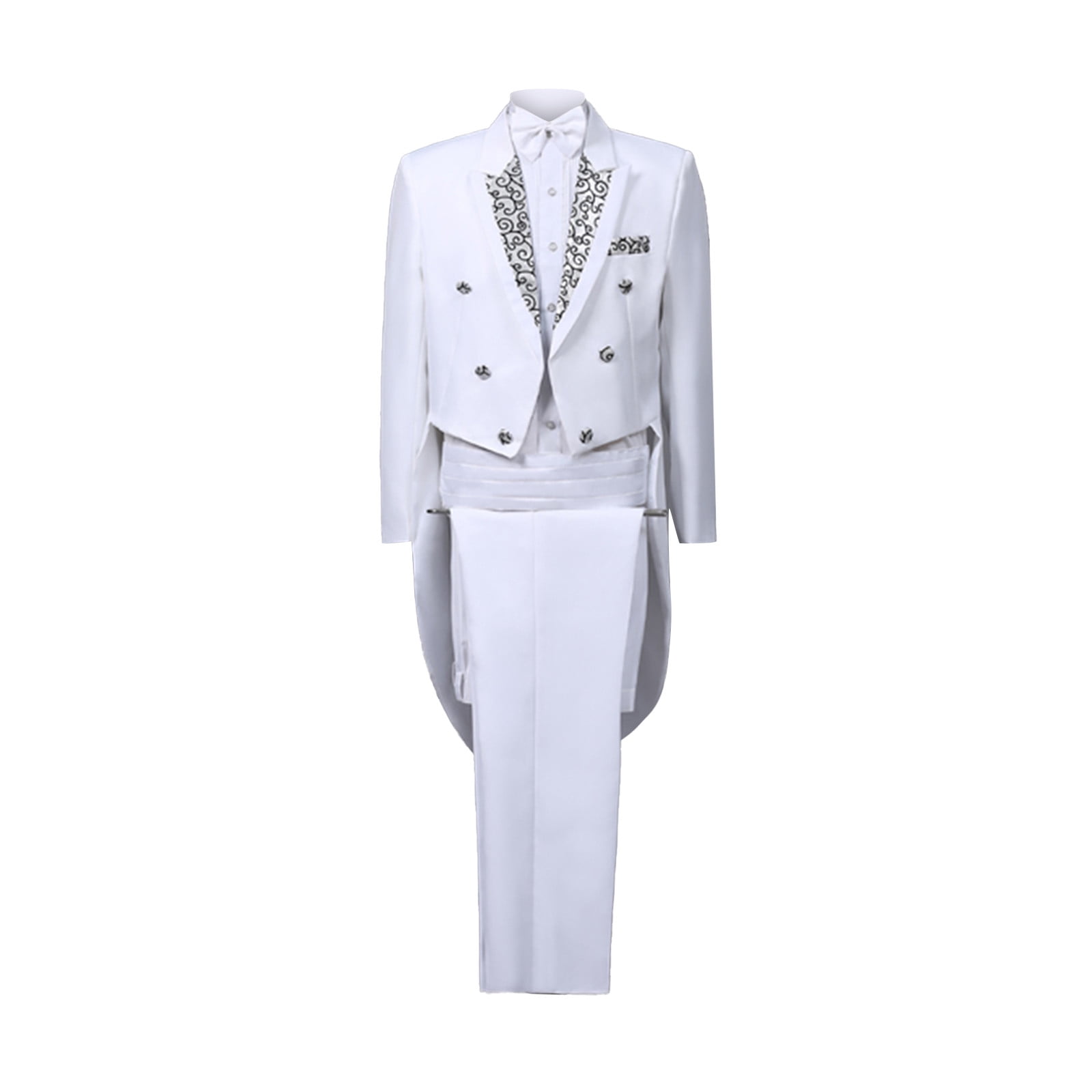 Men's Tuxedo Slim Fit Formal Magician Costume Tuxedo Jacket Musician ...