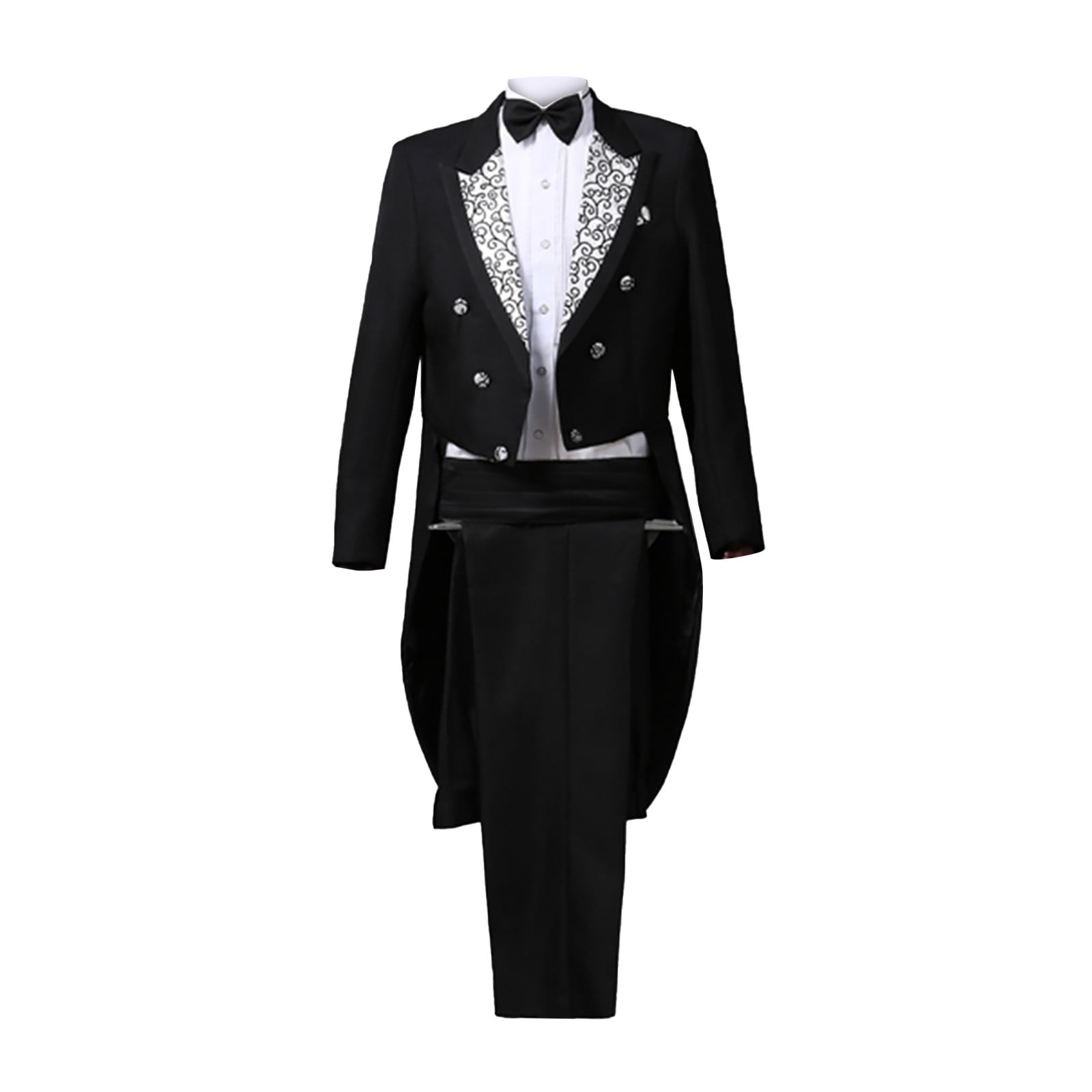 Men's Tuxedo Slim Fit Formal Magician Costume Tuxedo Jacket Musician ...